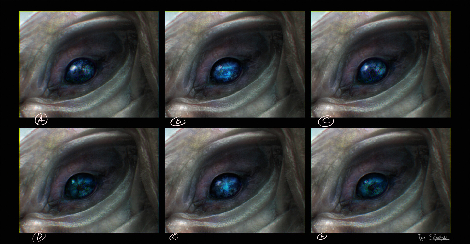 godzilla eye close up