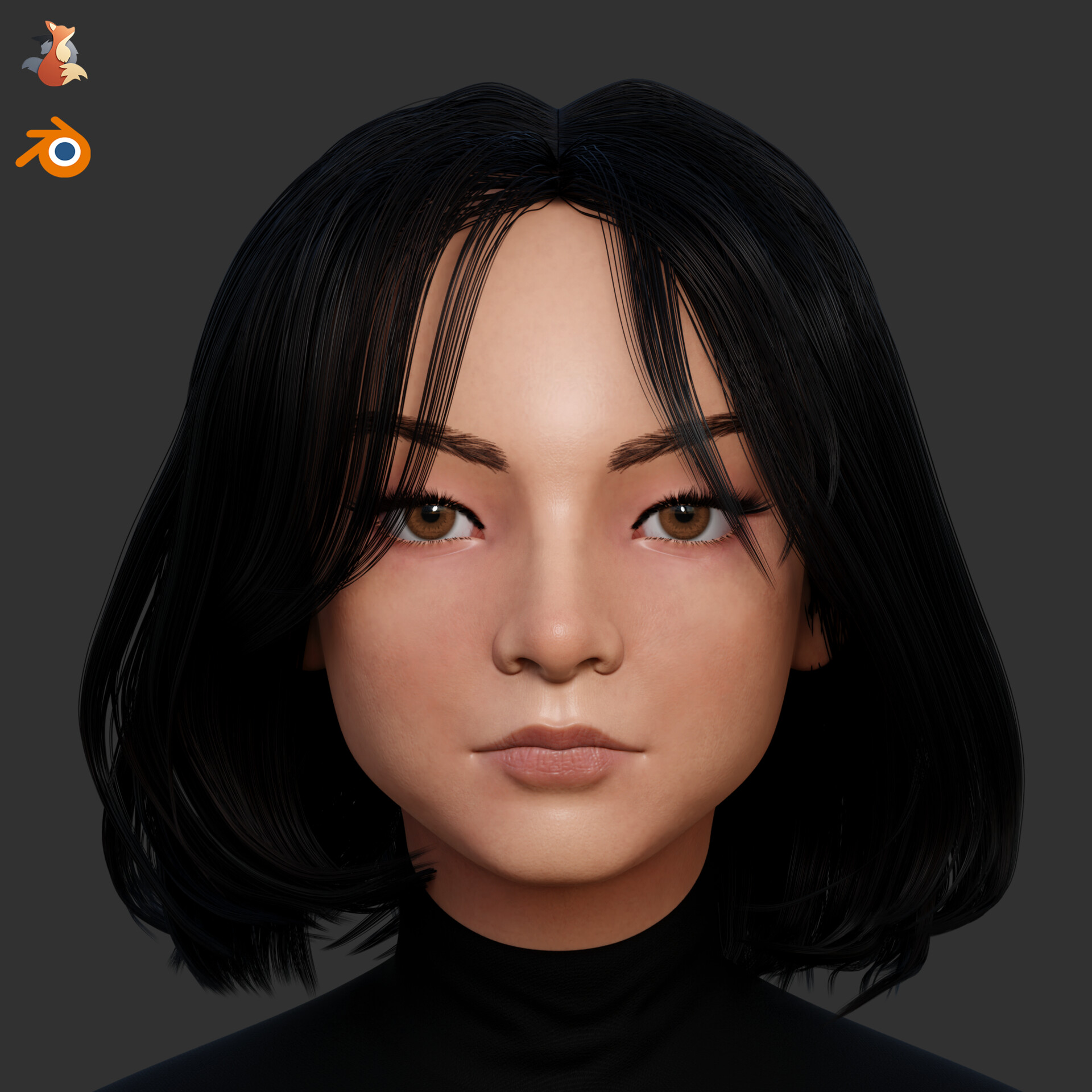 KITZU - STYLIZED FEMALE PORTRAIT
