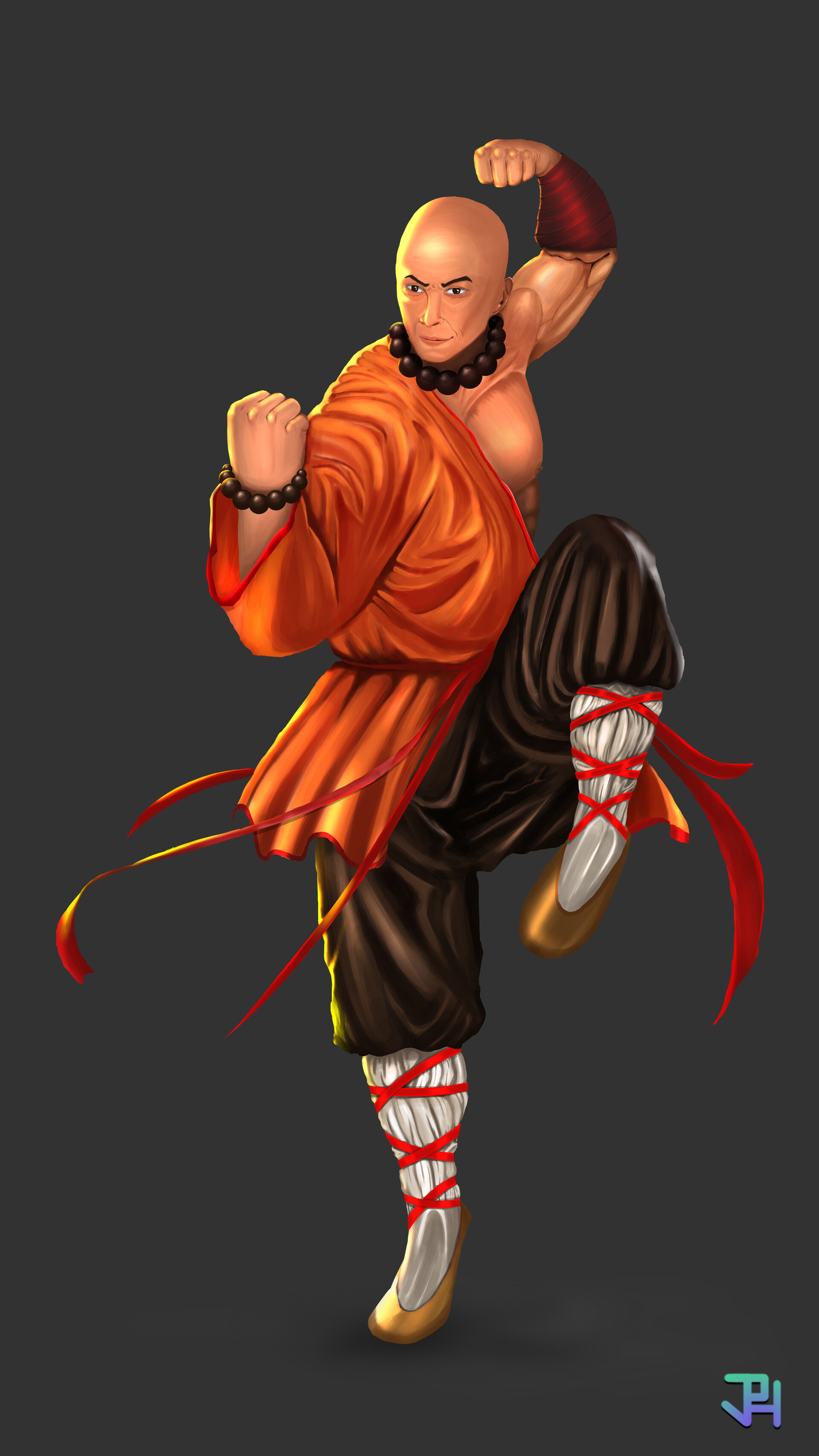 ArtStation - Shaolin Monk 🧑🏻‍🦲