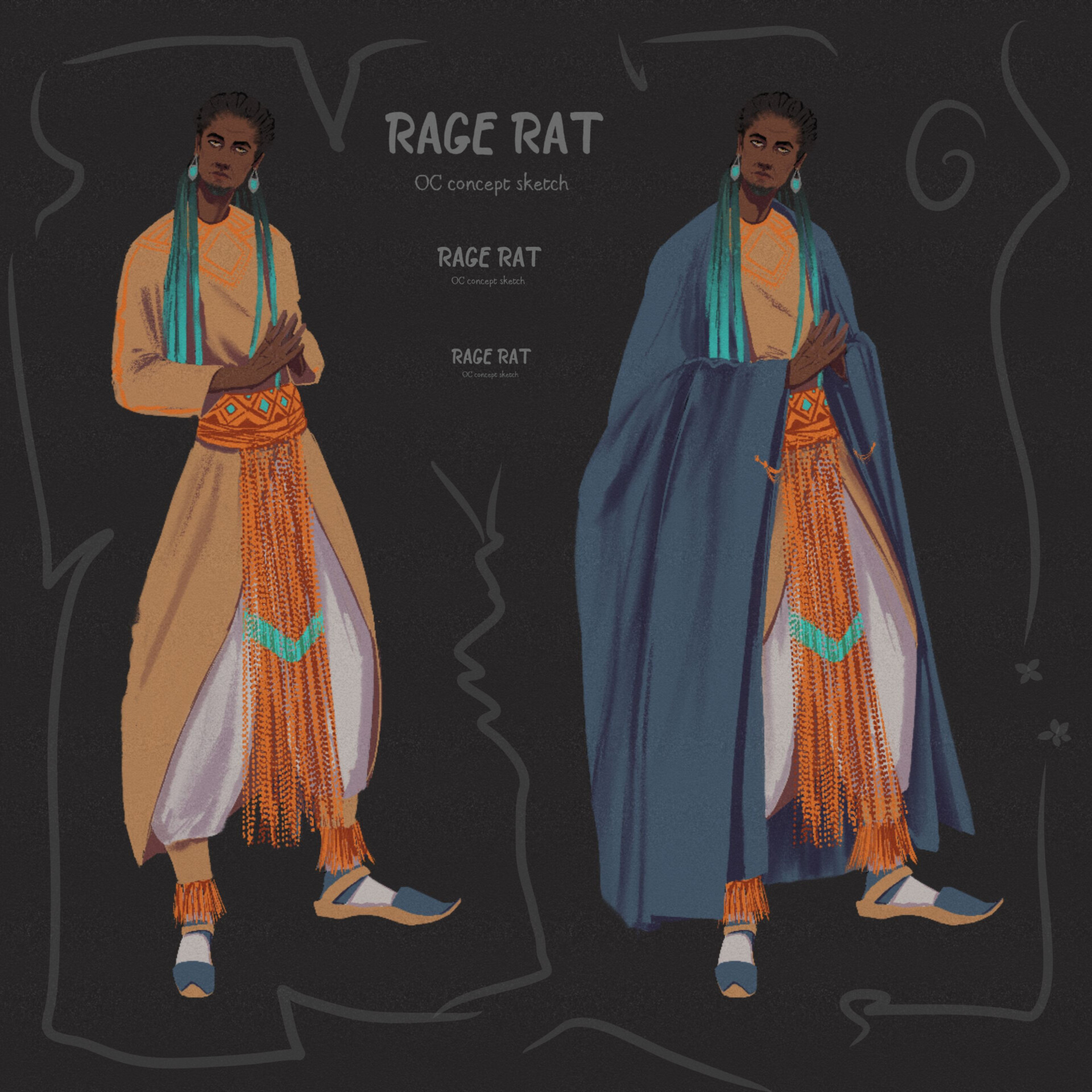 ArtStation - OC concepts on dark bg