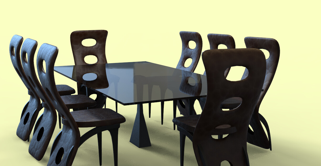 ArtStation - Dining table 3d modelling