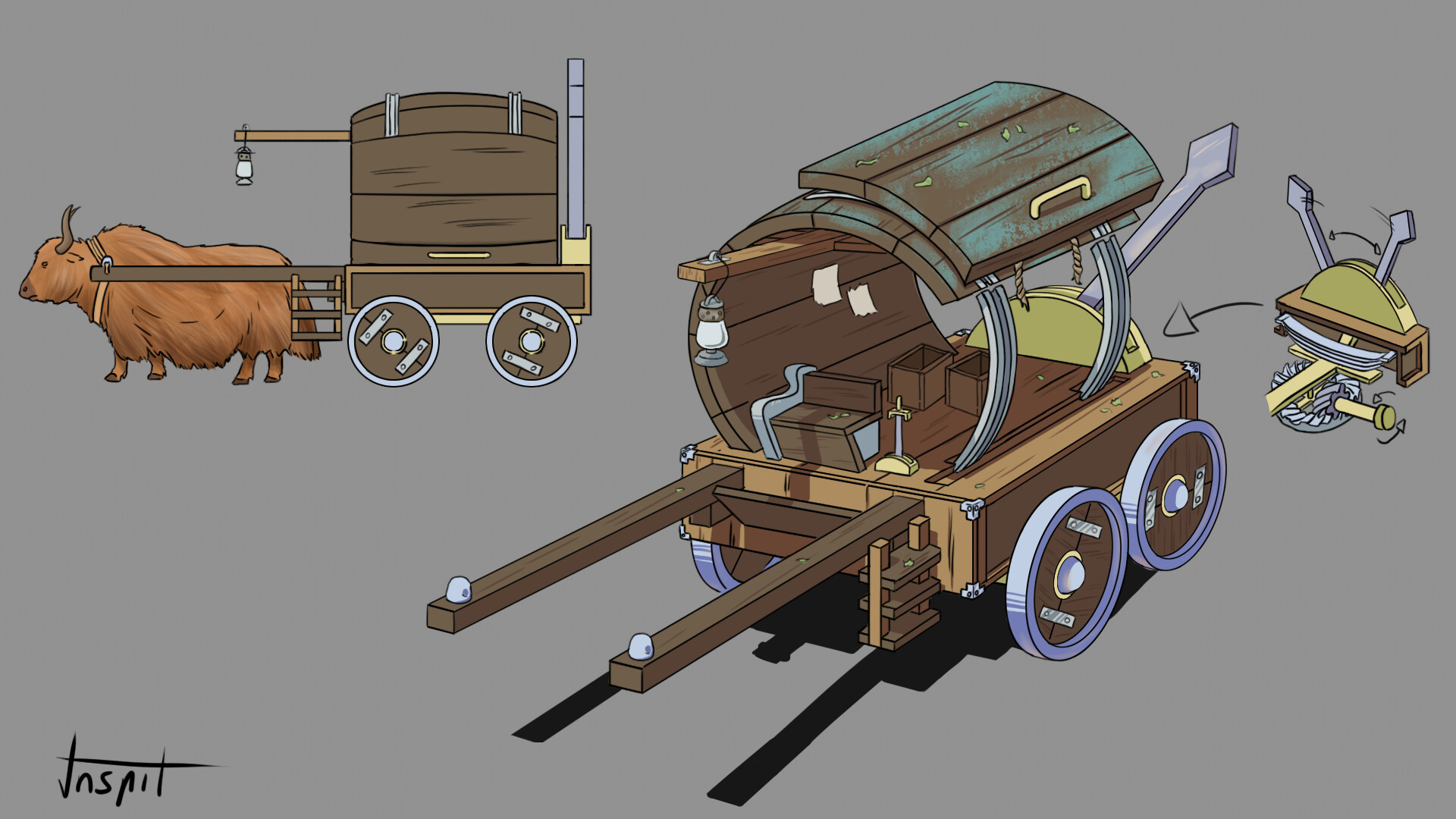 ArtStation - Videogame Project "Tinker Tower" -Hybrid cargo vehicle ...