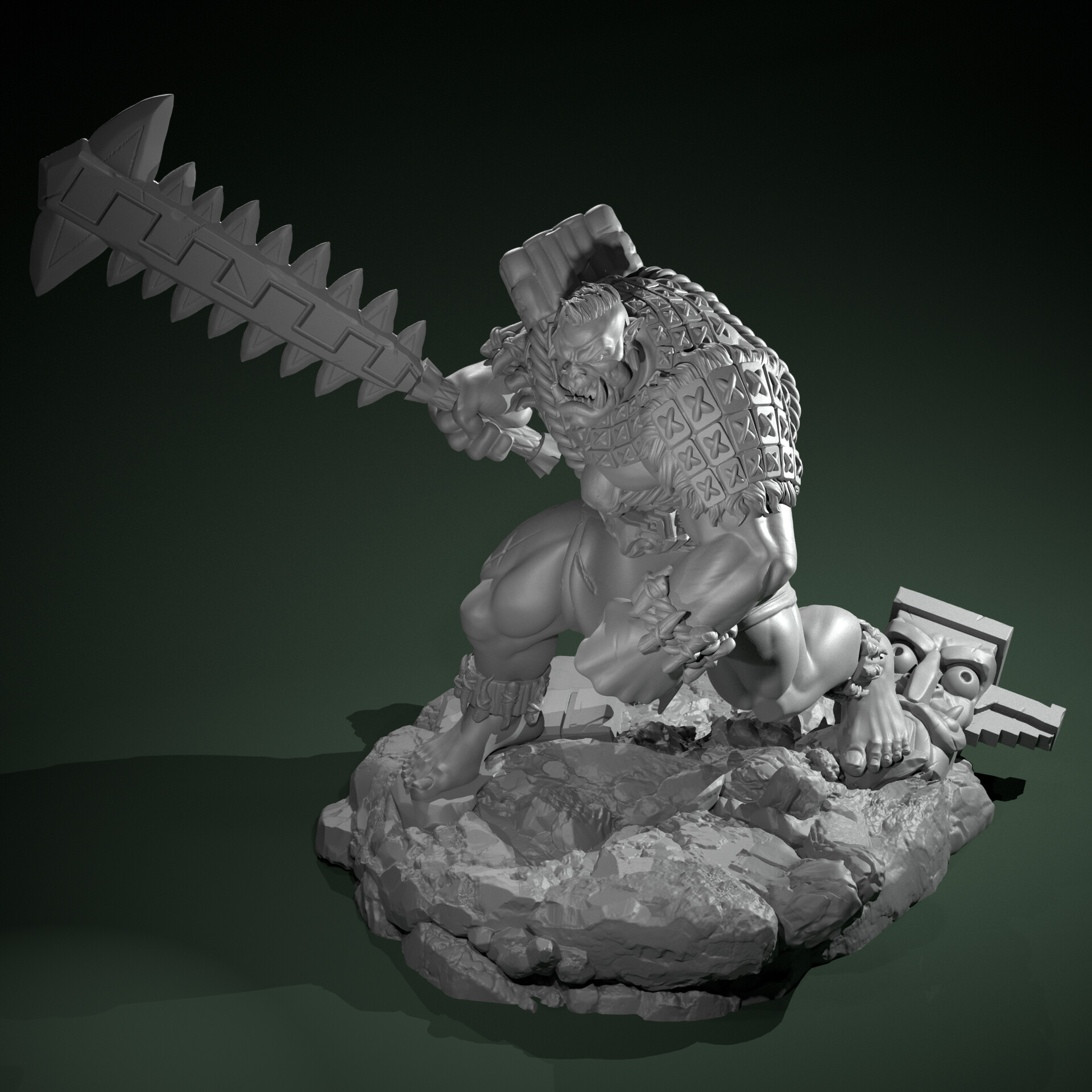 Lucas Vallejo - Aztec Orc - Miniature