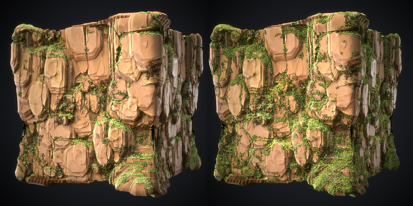 Fateme Khorami - Stylized Cliff Rock - Substance 3D Designer