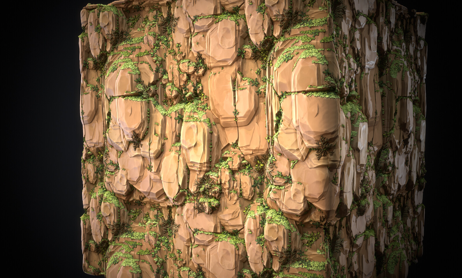 Fateme Khorami - Stylized Cliff Rock - Substance 3D Designer