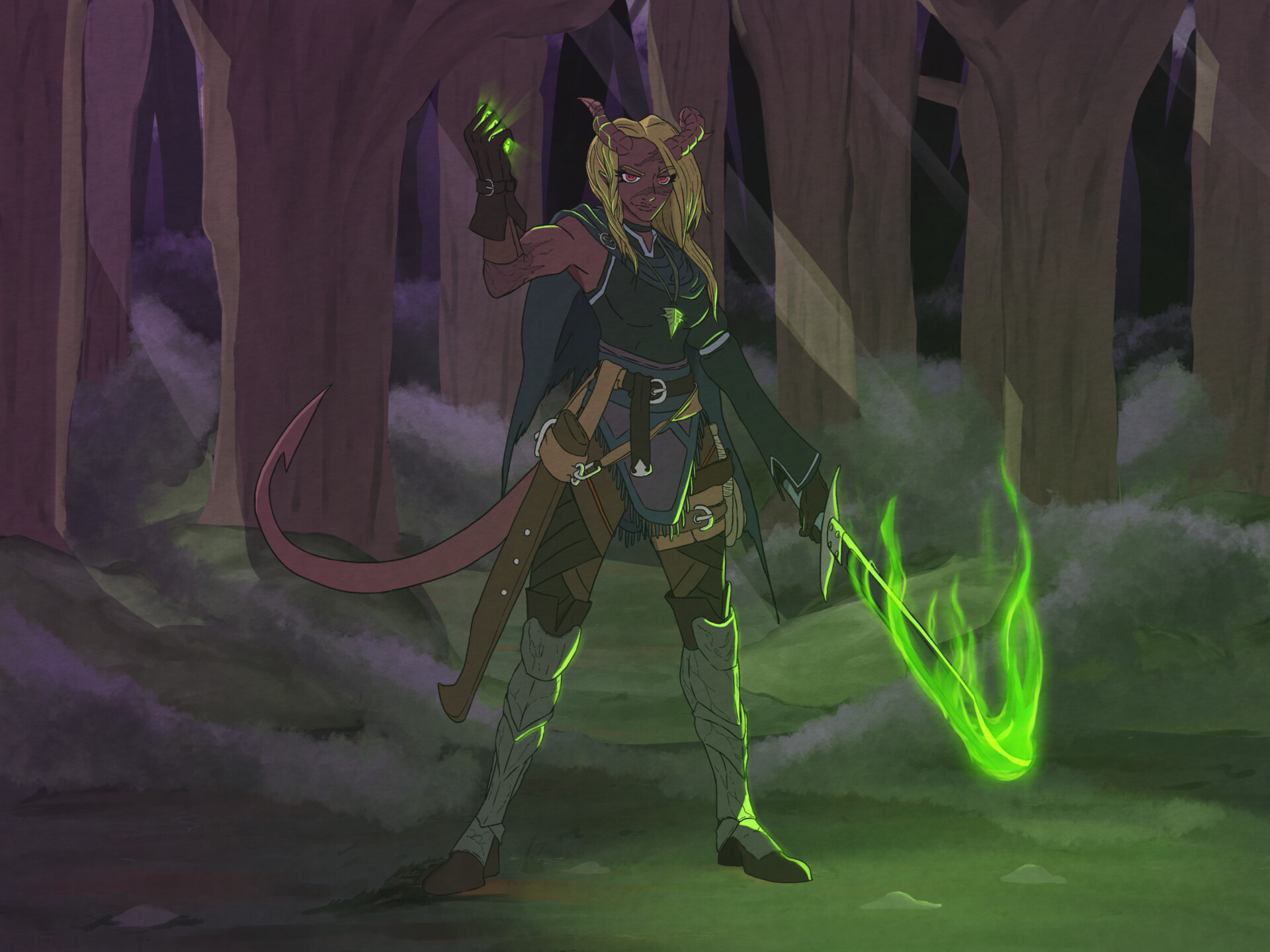 ArtStation - Okina Killian - Tiefling - Wizard / Warlock