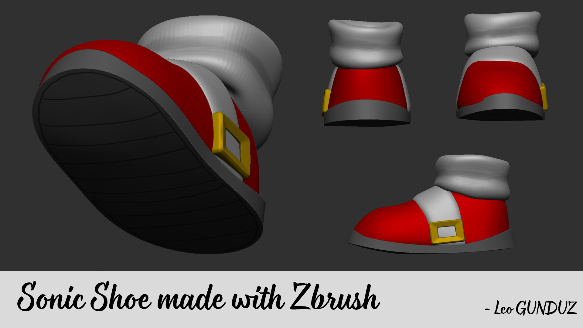 ArtStation - Zbrush_sonic_shoe