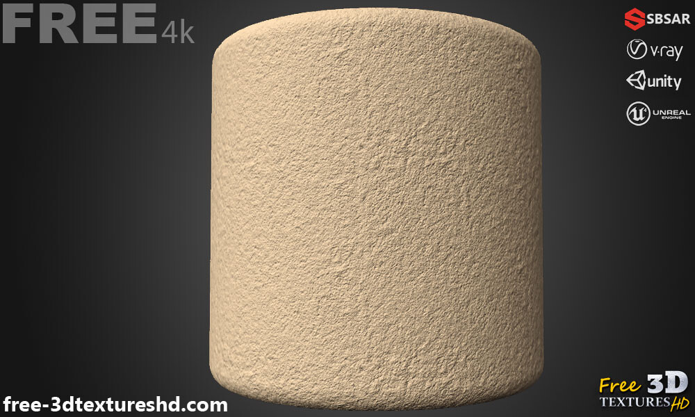 PBR Textures Free Download - Light Brown Plaster Wall PBR Texture ...