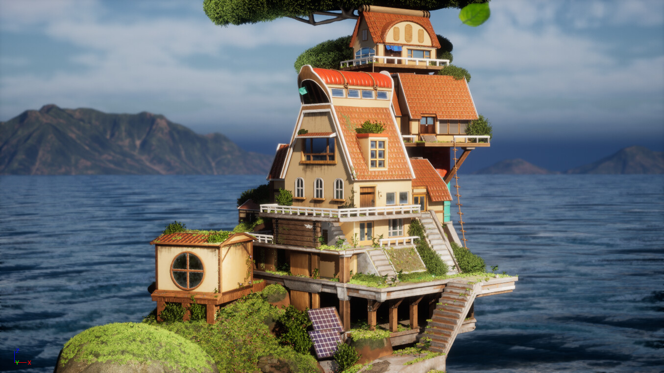 Valentin Munteanu - House and Sea - 3D Study
