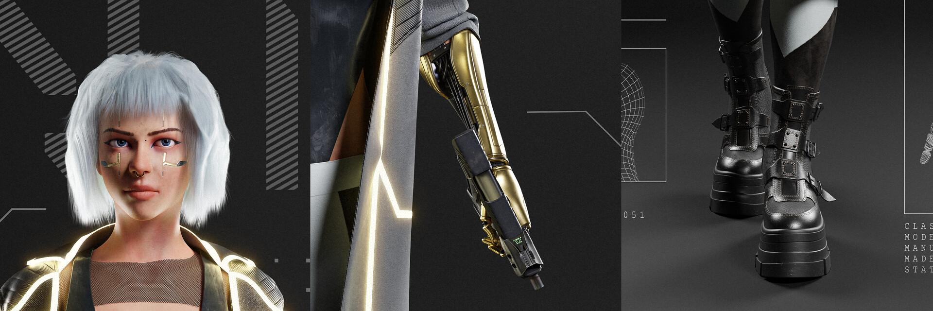 Jakub Horváth - Enid | Cyberpunk Character Modelling