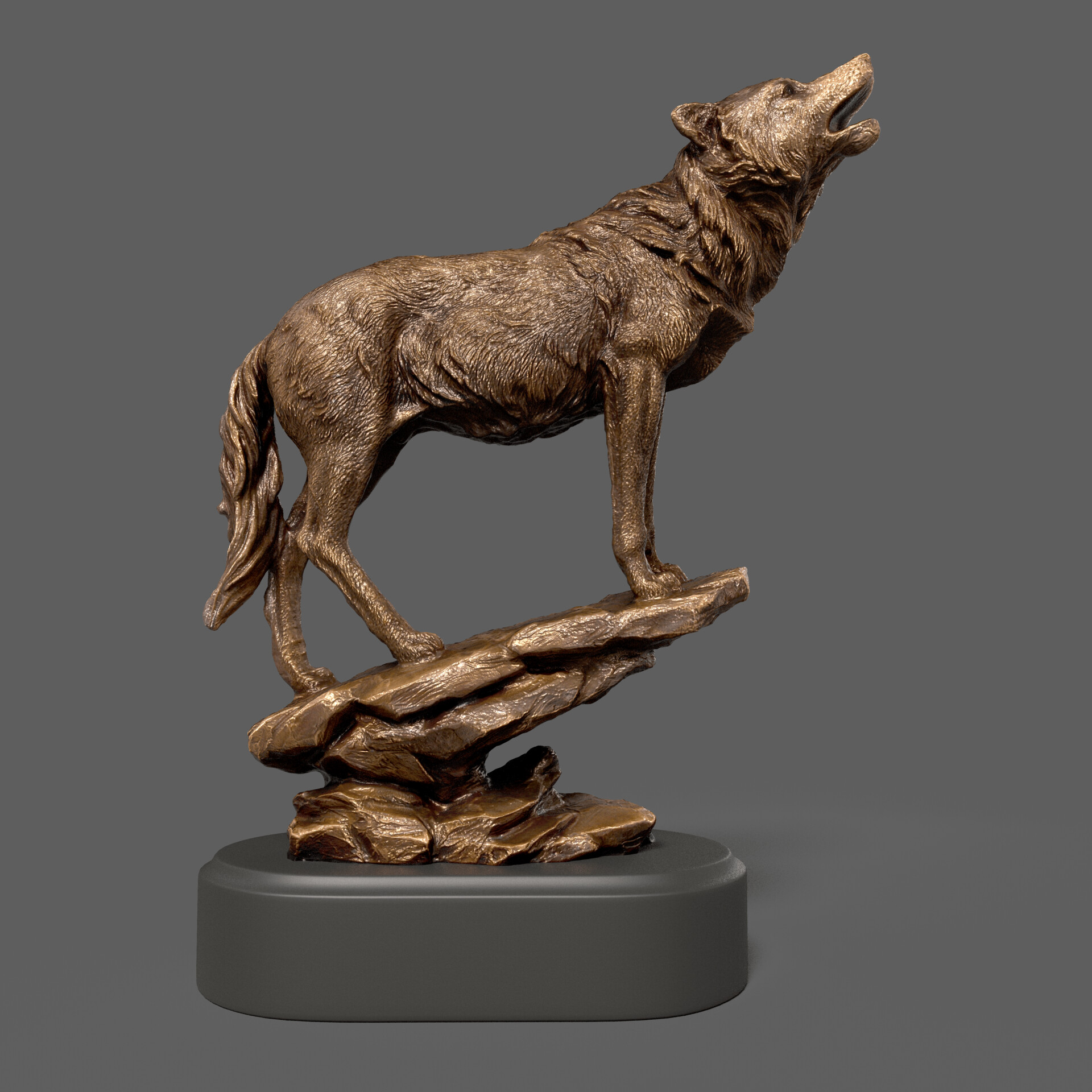ArtStation - Wolf Statue