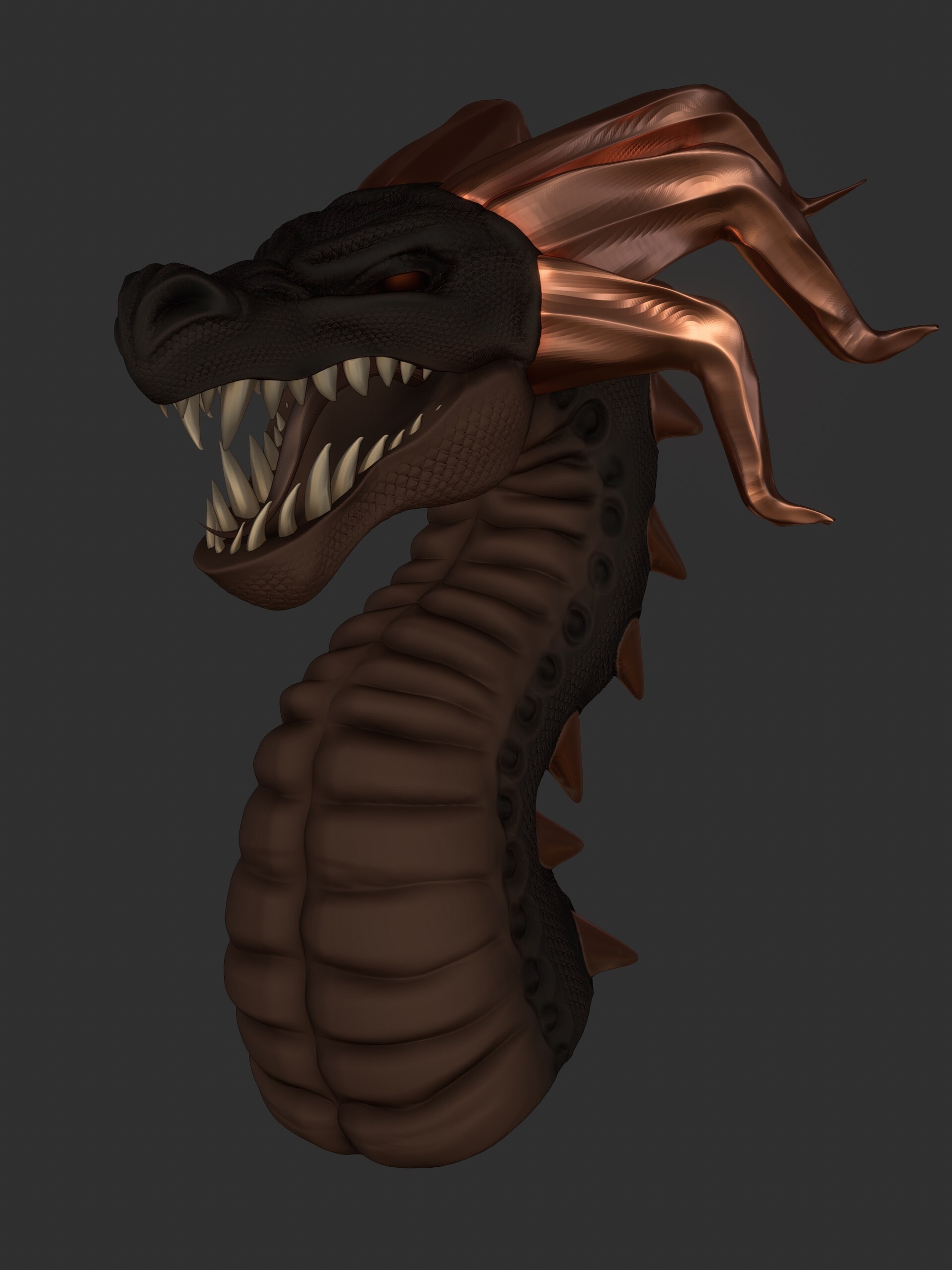 ArtStation - Dragon Headshot Sculpt