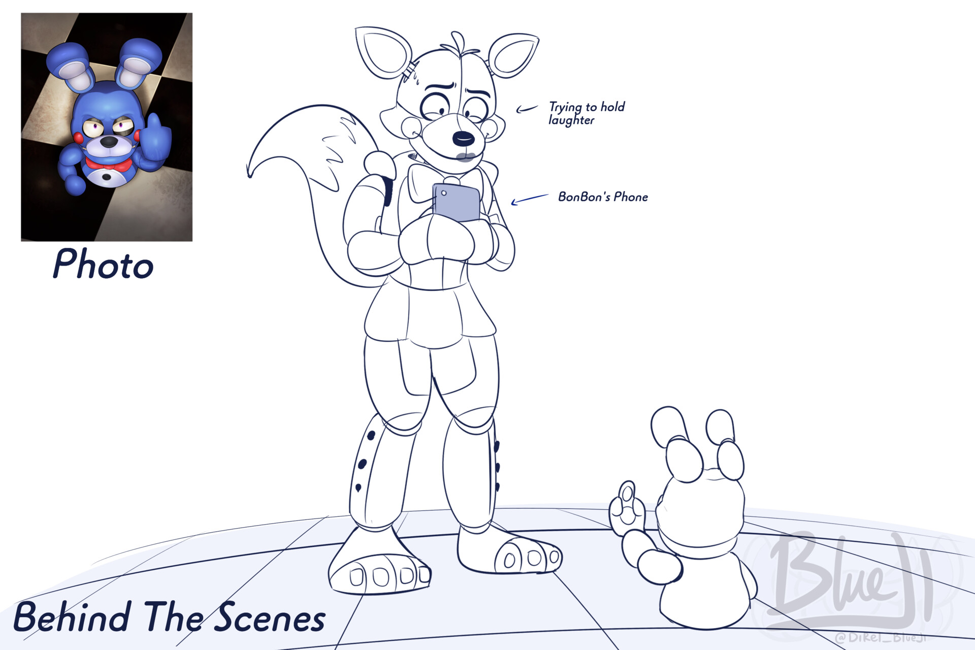 bon bon fnaf coloring pages