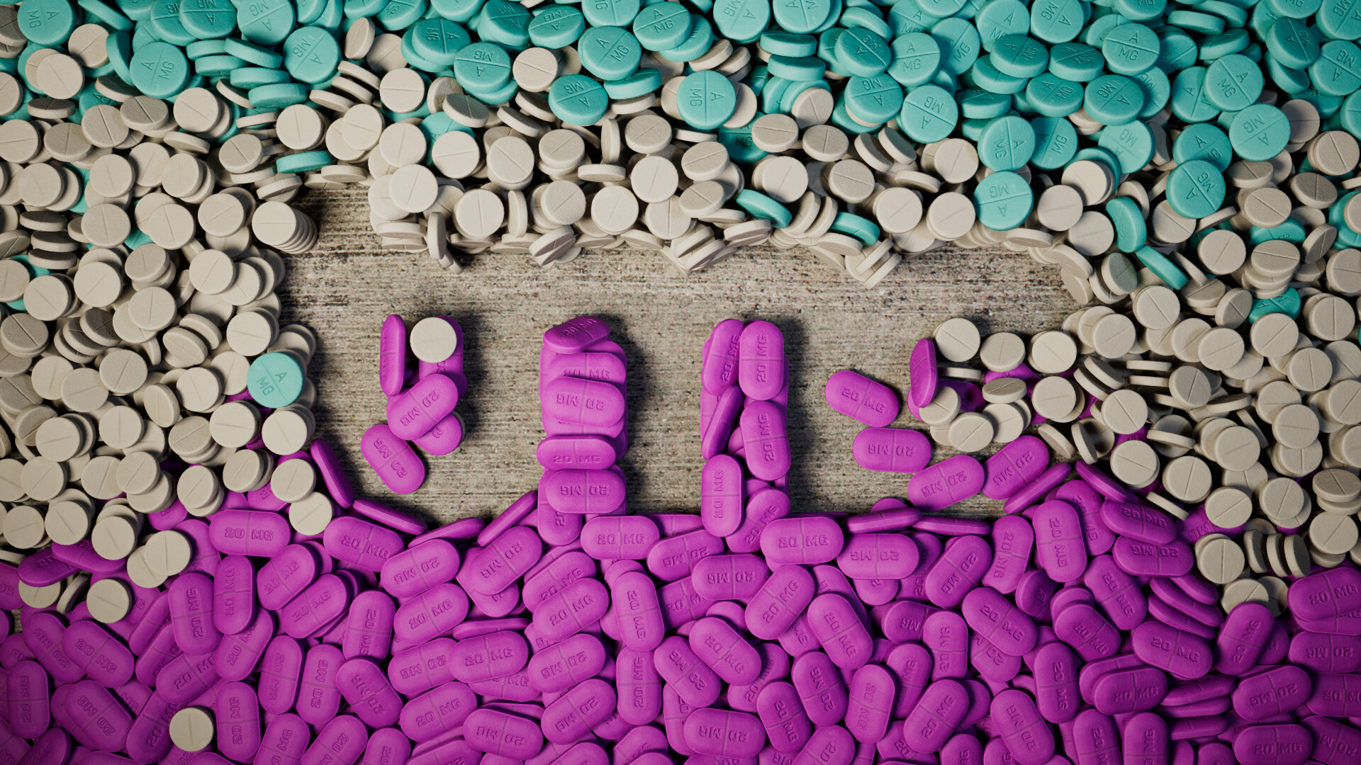 Ashley Mellor - Ident - pharmaceutical pills scatter