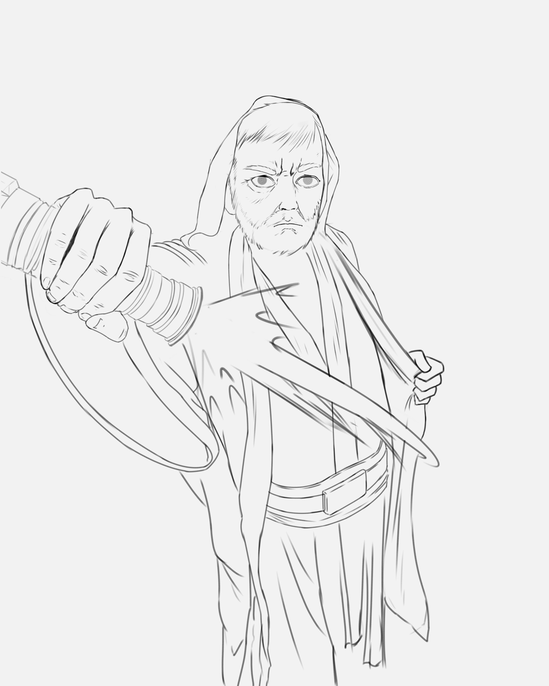 Young Obi Wan Coloring Pages
