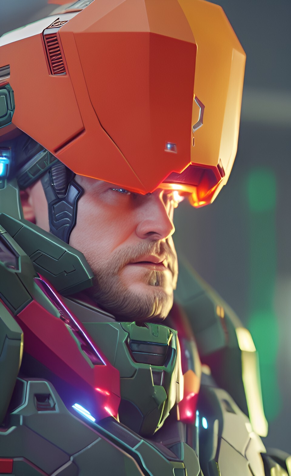 ArtStation - ai rendered robotic suit variations