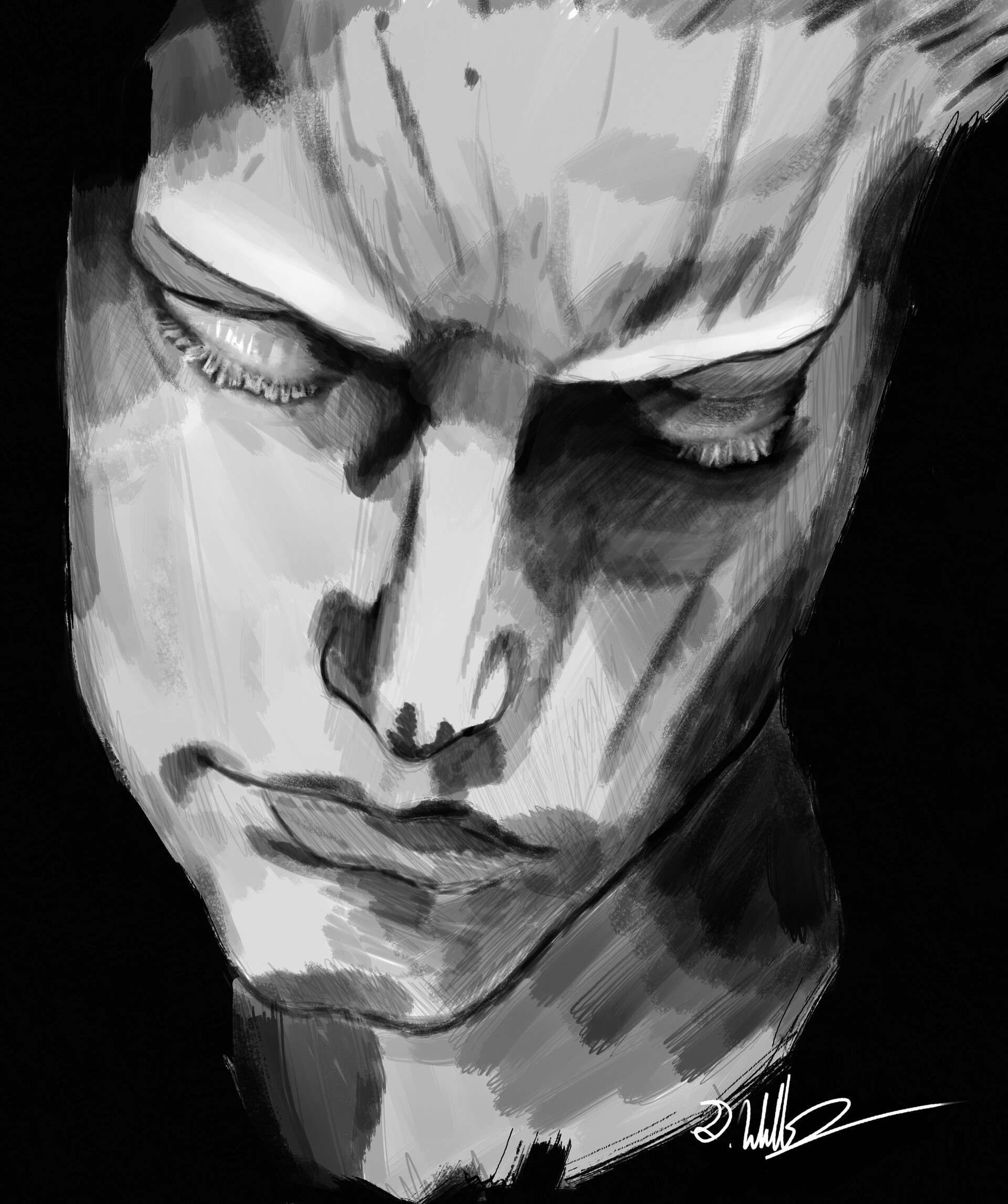 ArtStation - Charcoal Angel Statue
