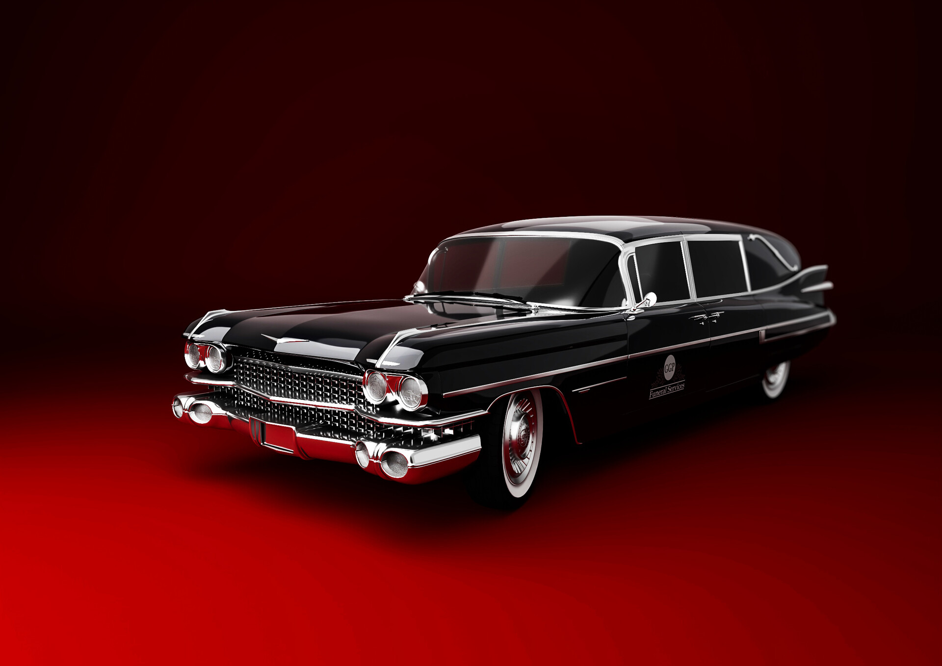 ArtStation - Cadillac Hearse Victoria S.S. 1959