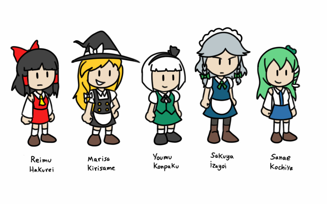 Touhou Game Characters