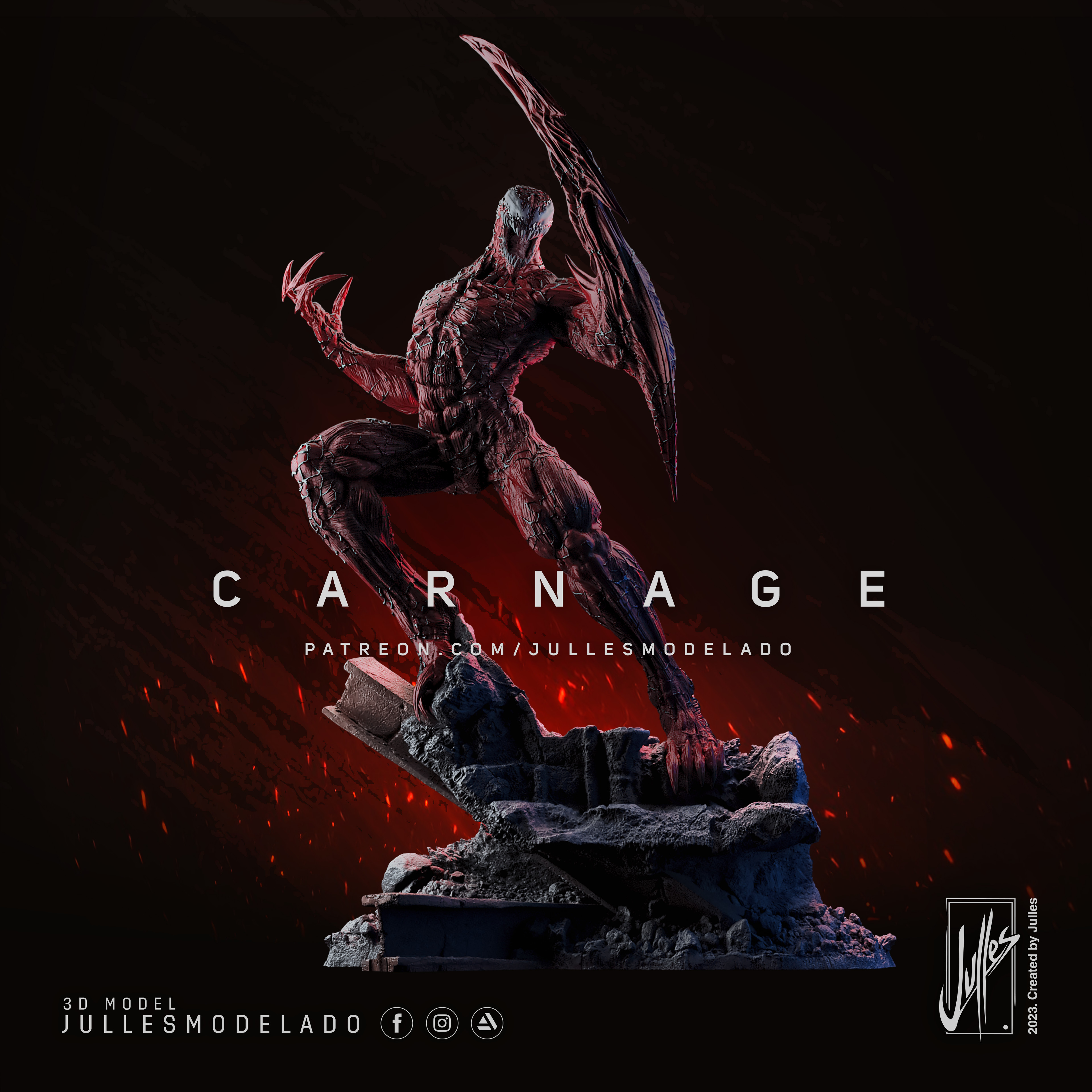 Julles Modelado - Carnage 3d Print Model
