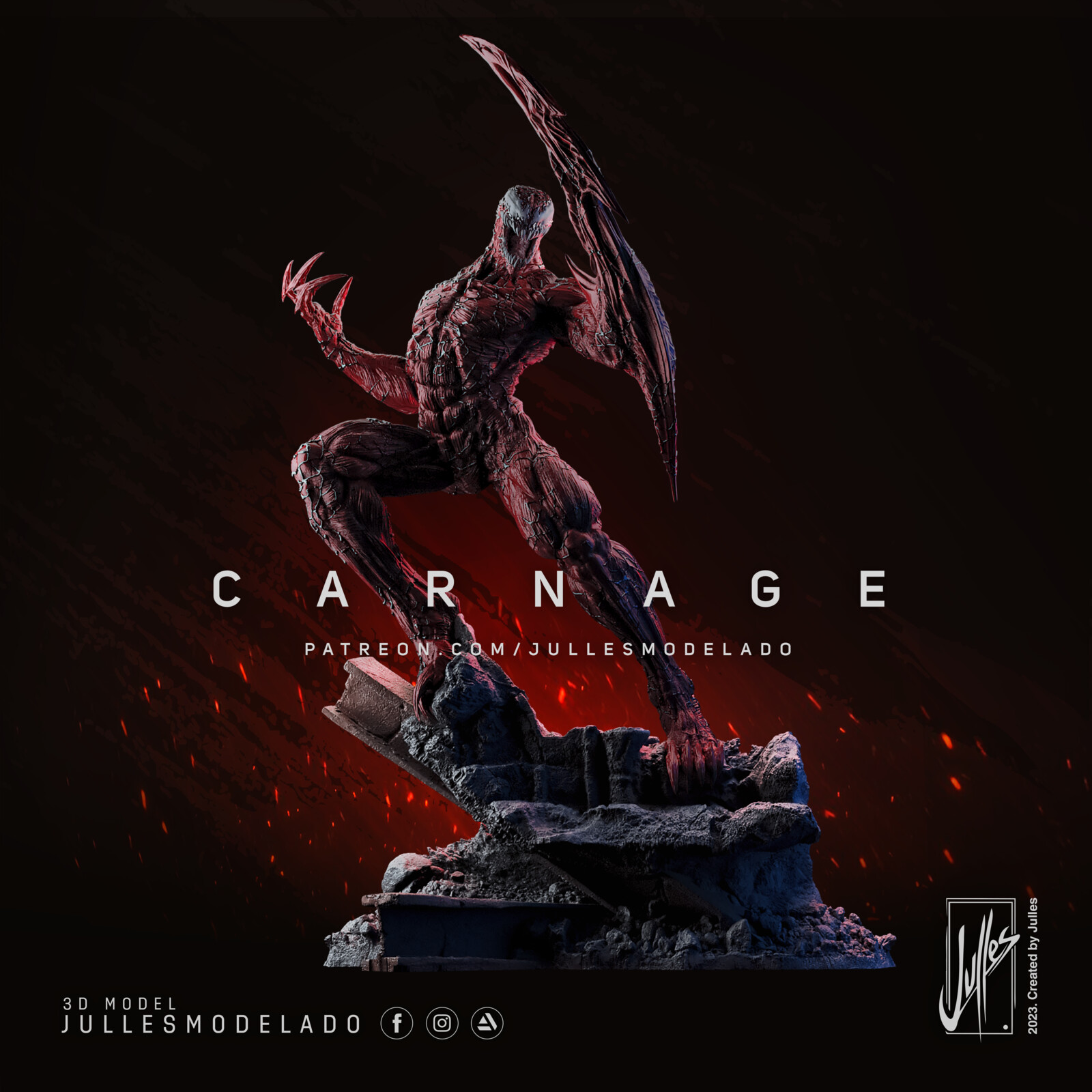 Julles Modelado - Carnage for 3d Print