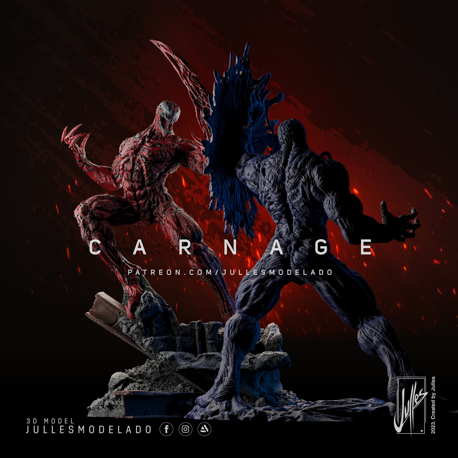 Julles Modelado - Carnage for 3d Print