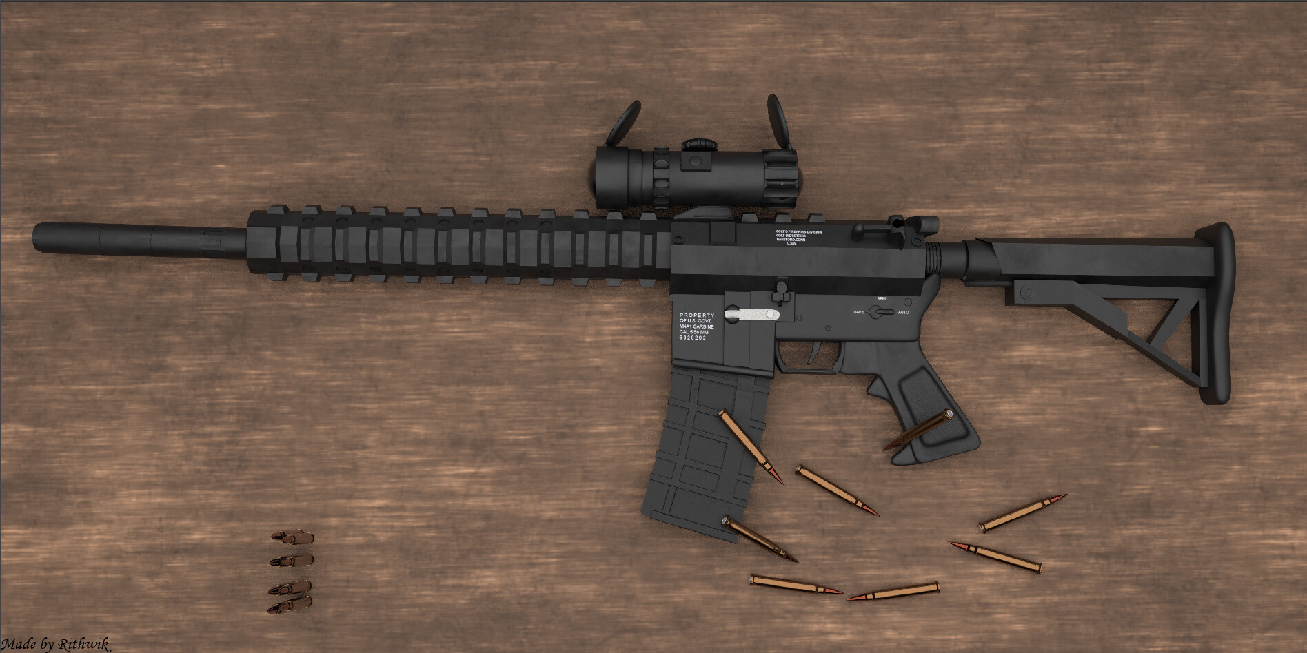 ArtStation - M4 Assault rifle