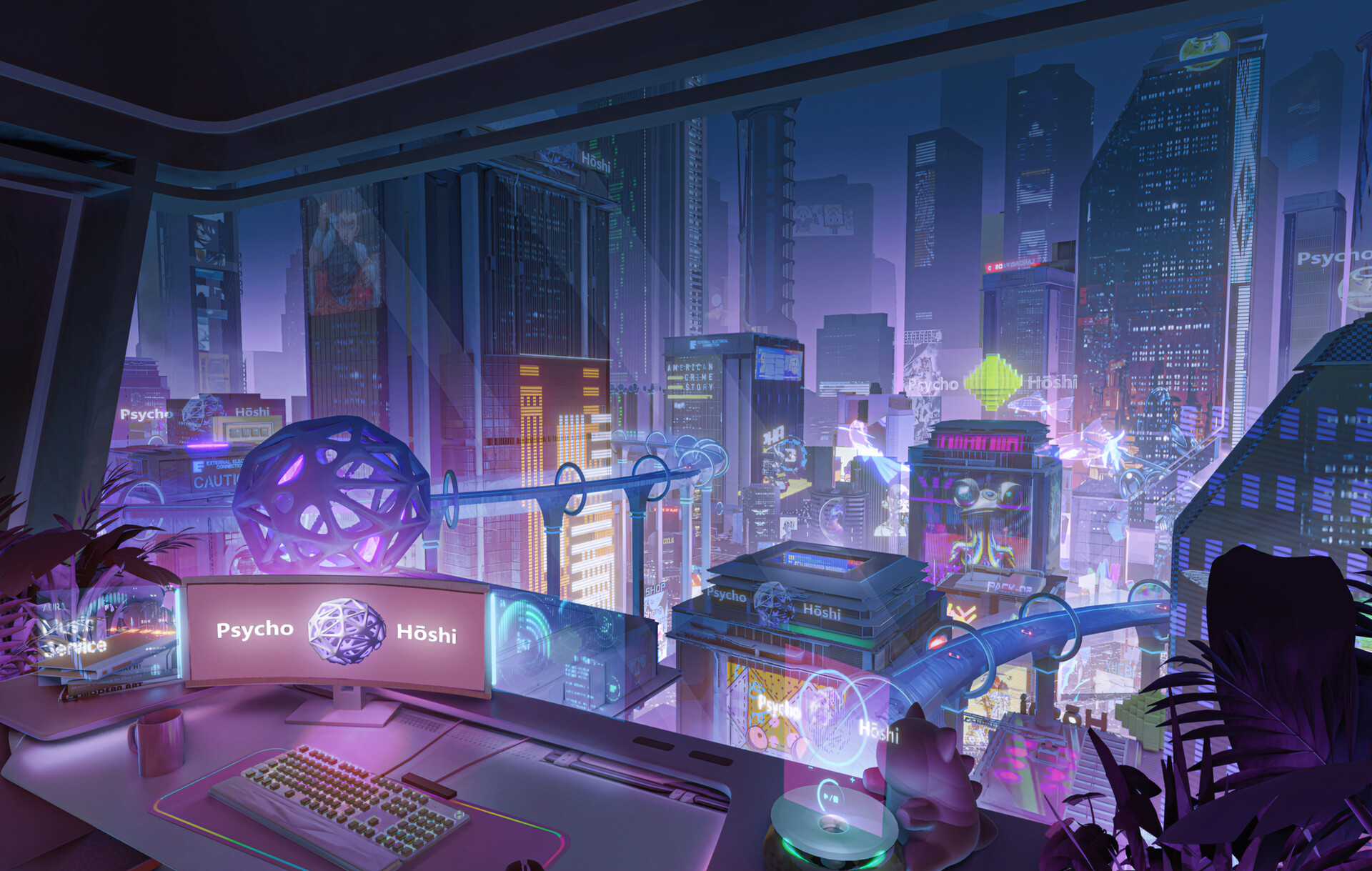 ArtStation - Metaverse cyber-sci-fi city