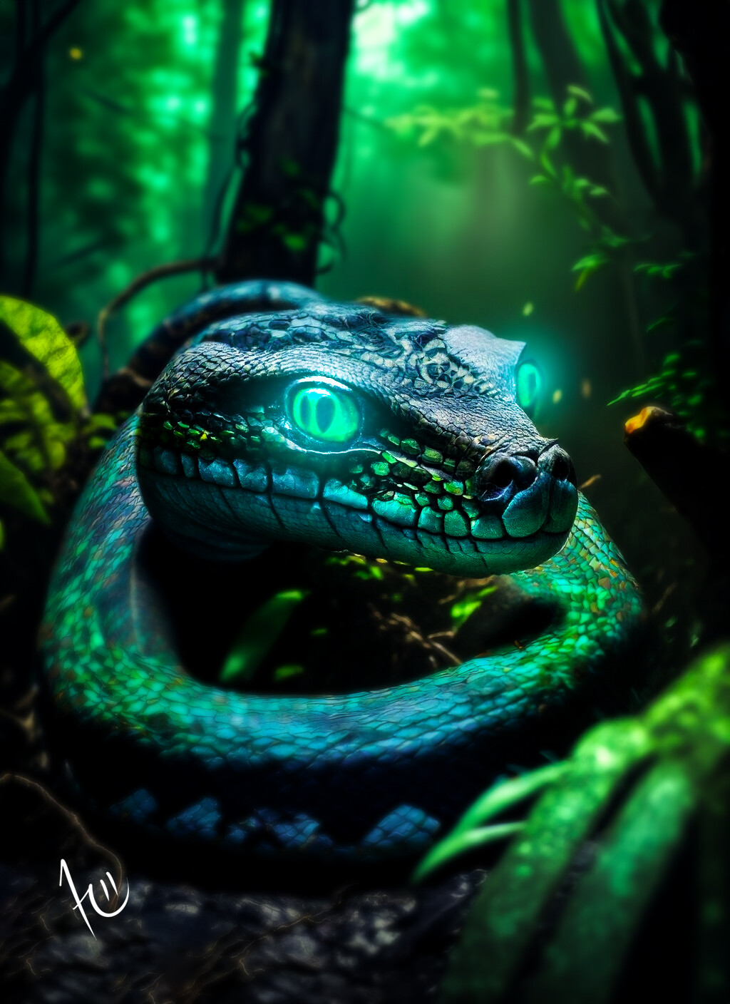 ArtStation - Kaa (jungle book wallpaper)