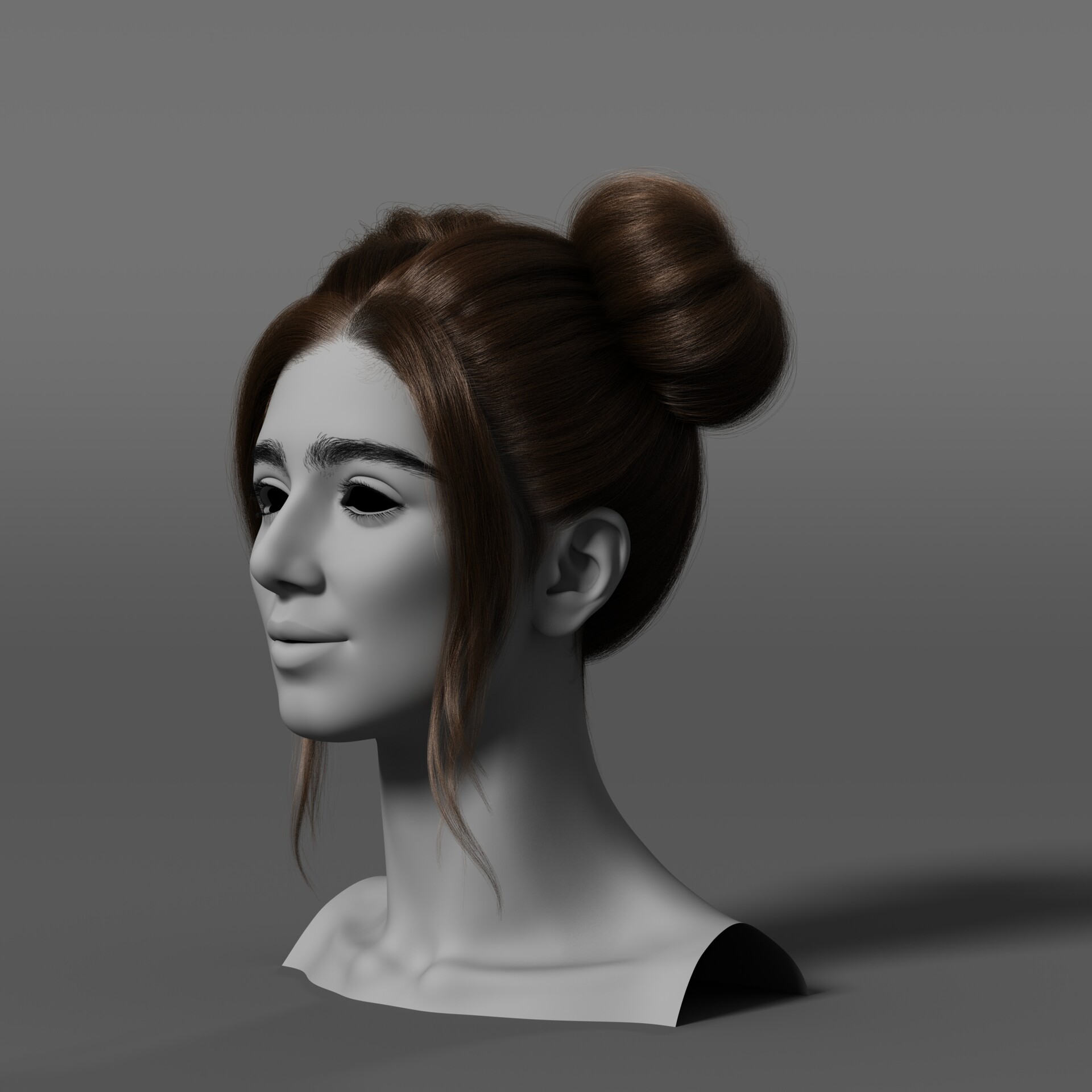 ArtStation - Female hairstyle using maya xgen