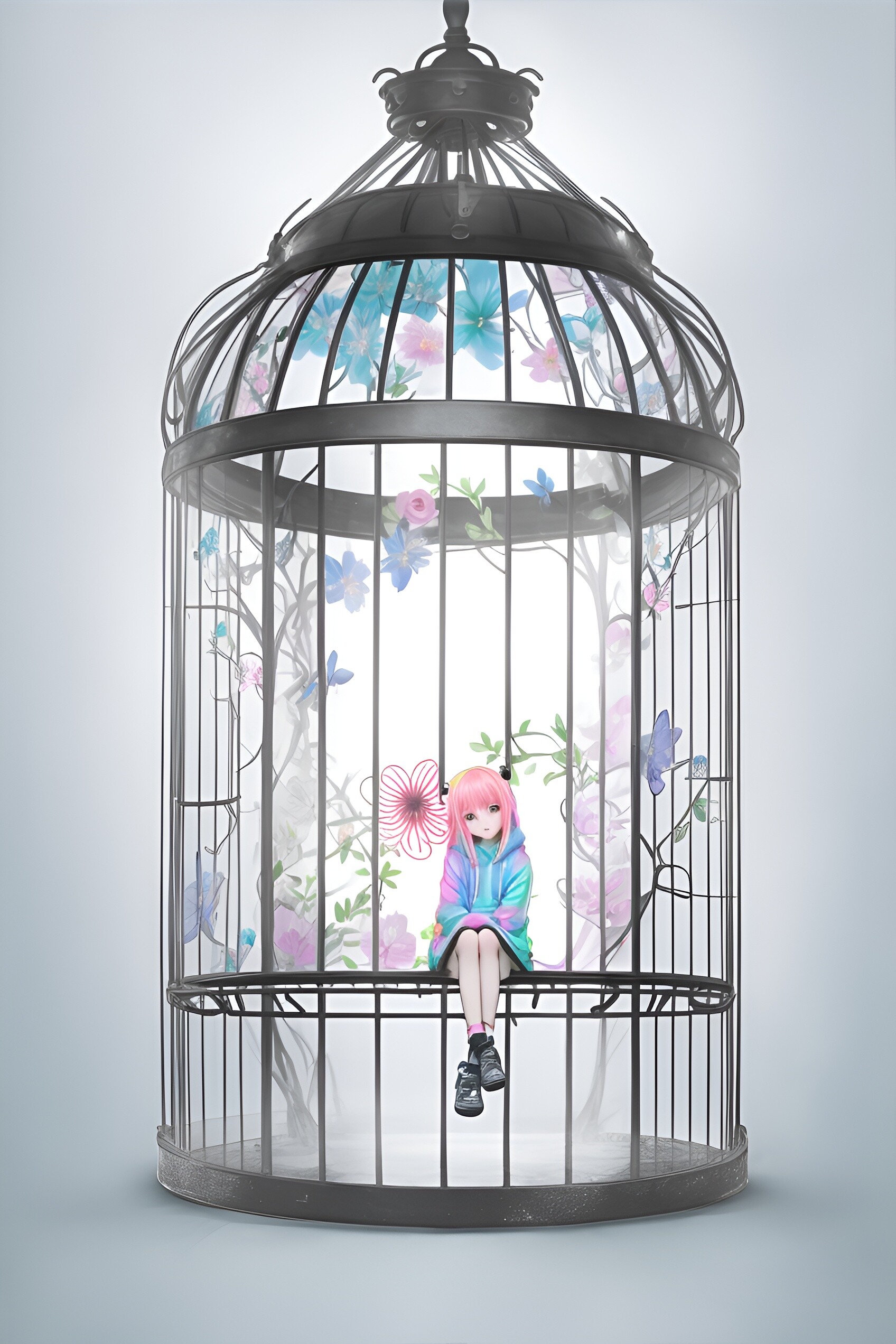 Pet Girl Caged