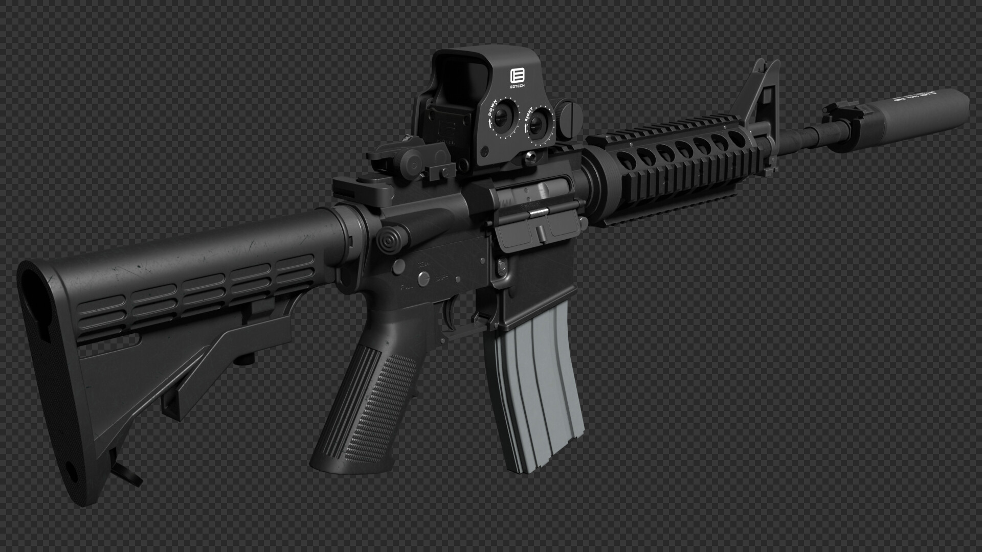 ArtStation - [MWS] AR-15 "Supressed" Config