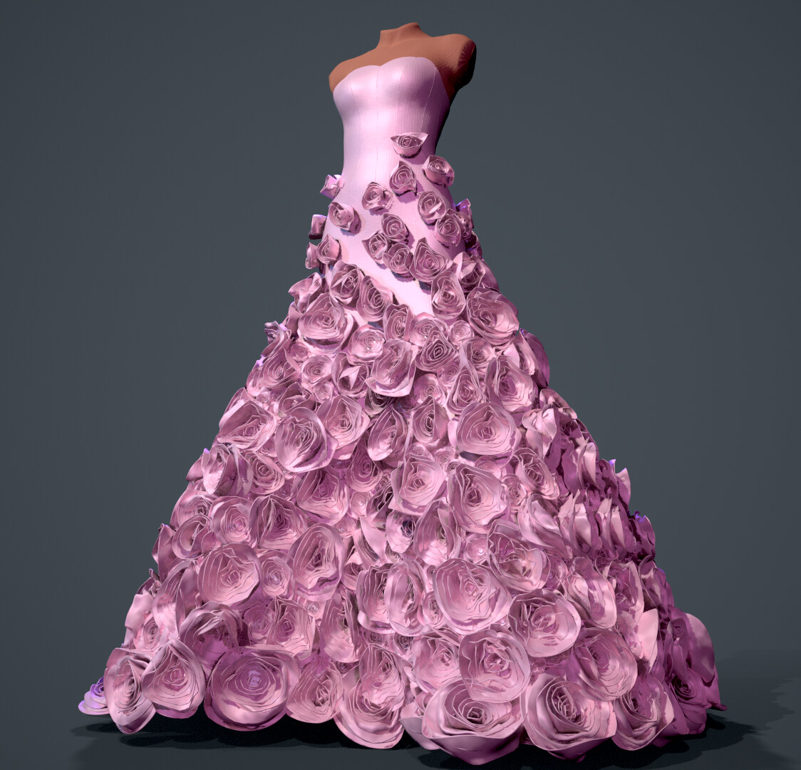 Manon Devaux - Zendaya rose dress