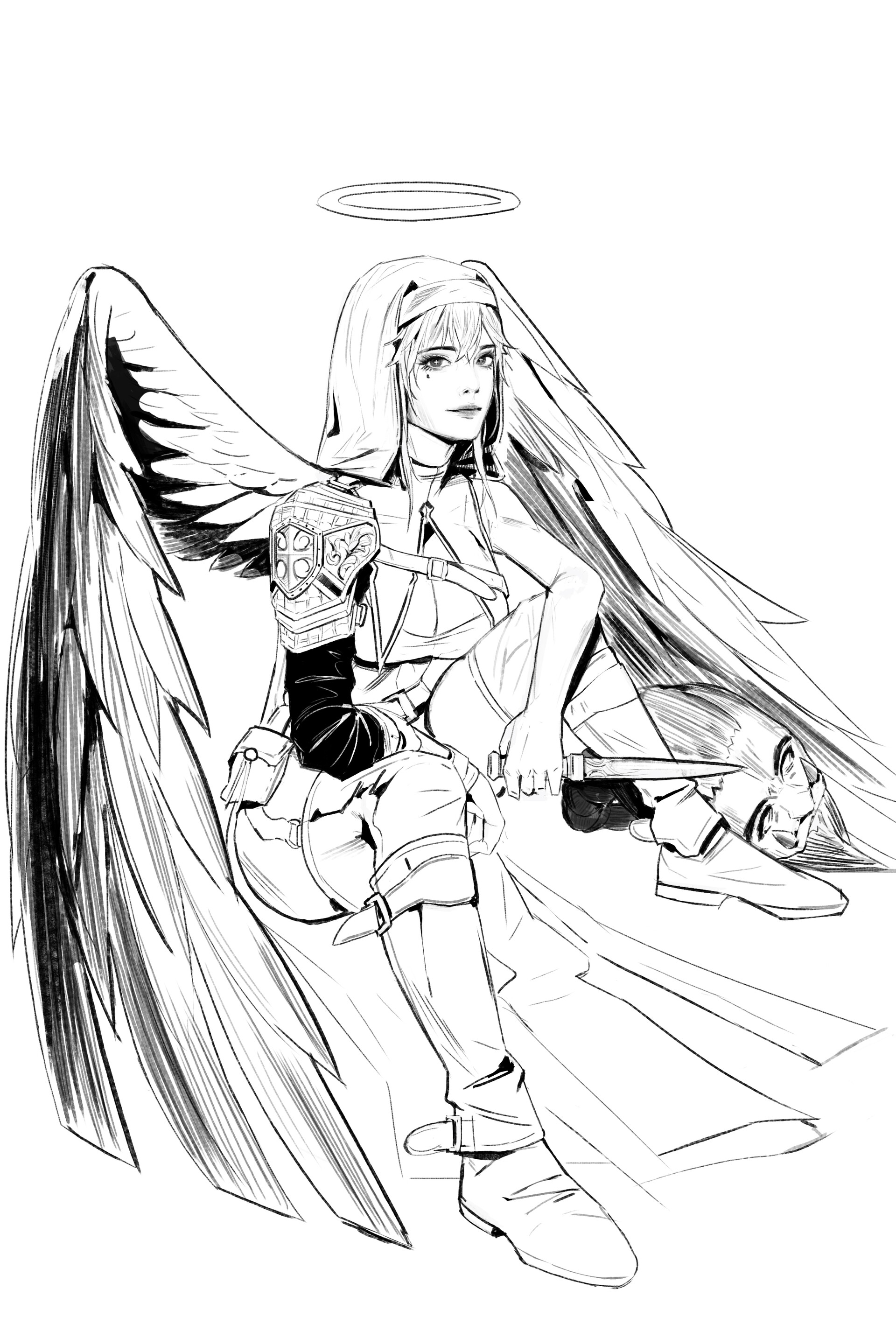 ArtStation - concept sketch_nun