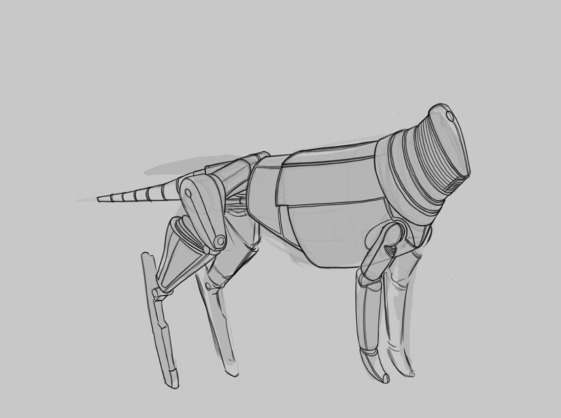 ArtStation - Drone quick sketch