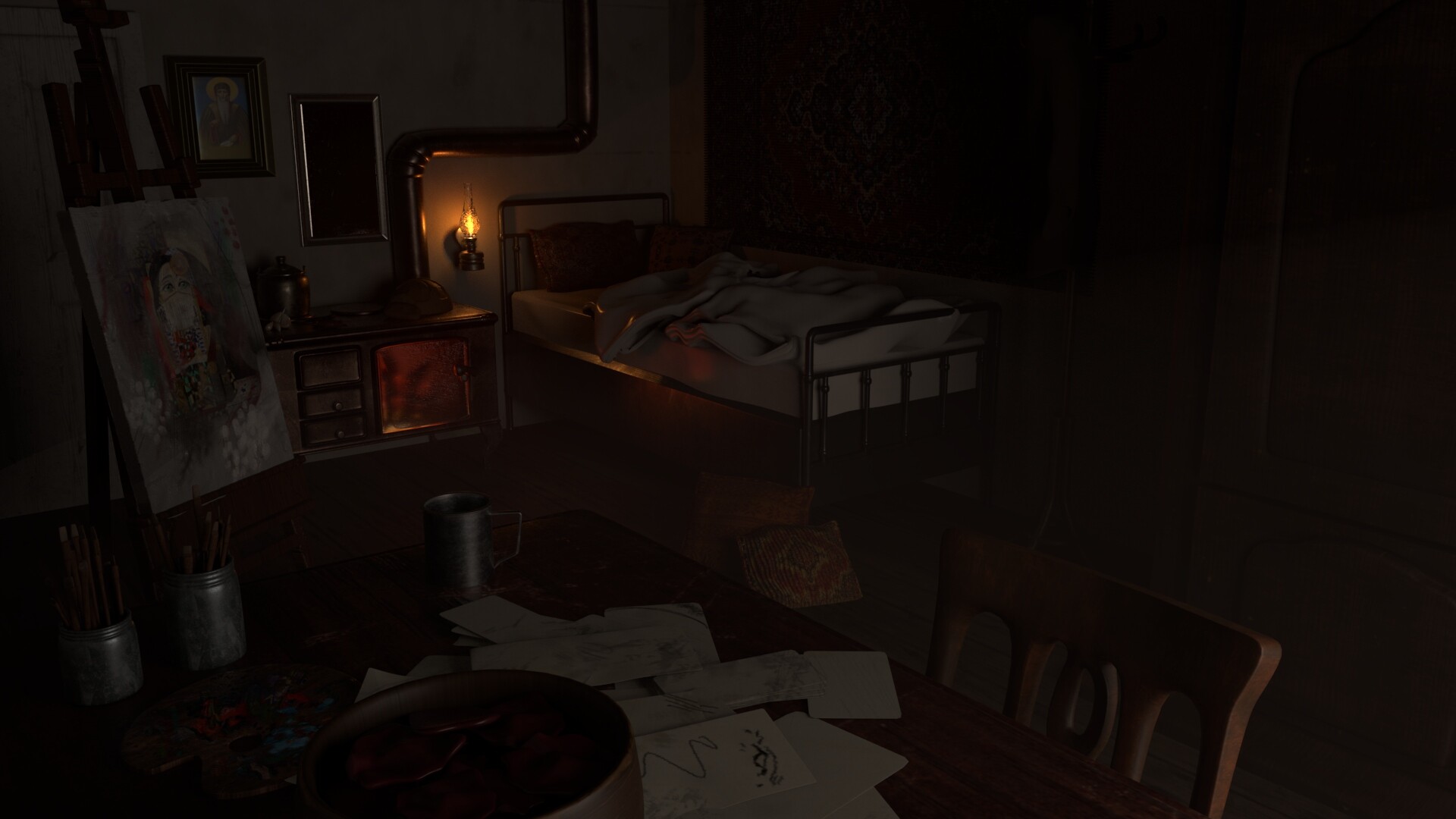 ArtStation - Character Room Concept | Inspired by Ivan Milev