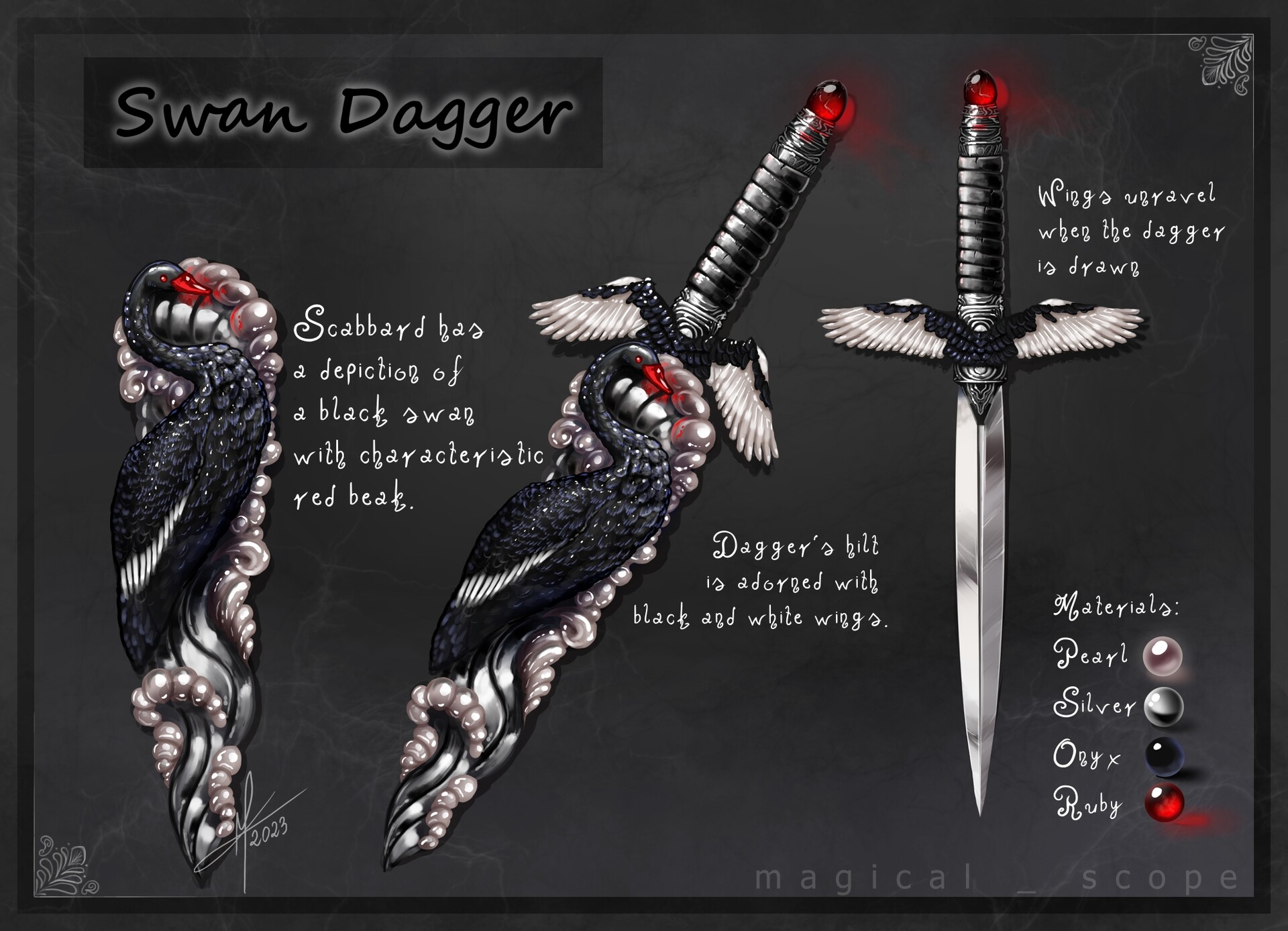 Magical Kaleidoscope - Swan Dagger