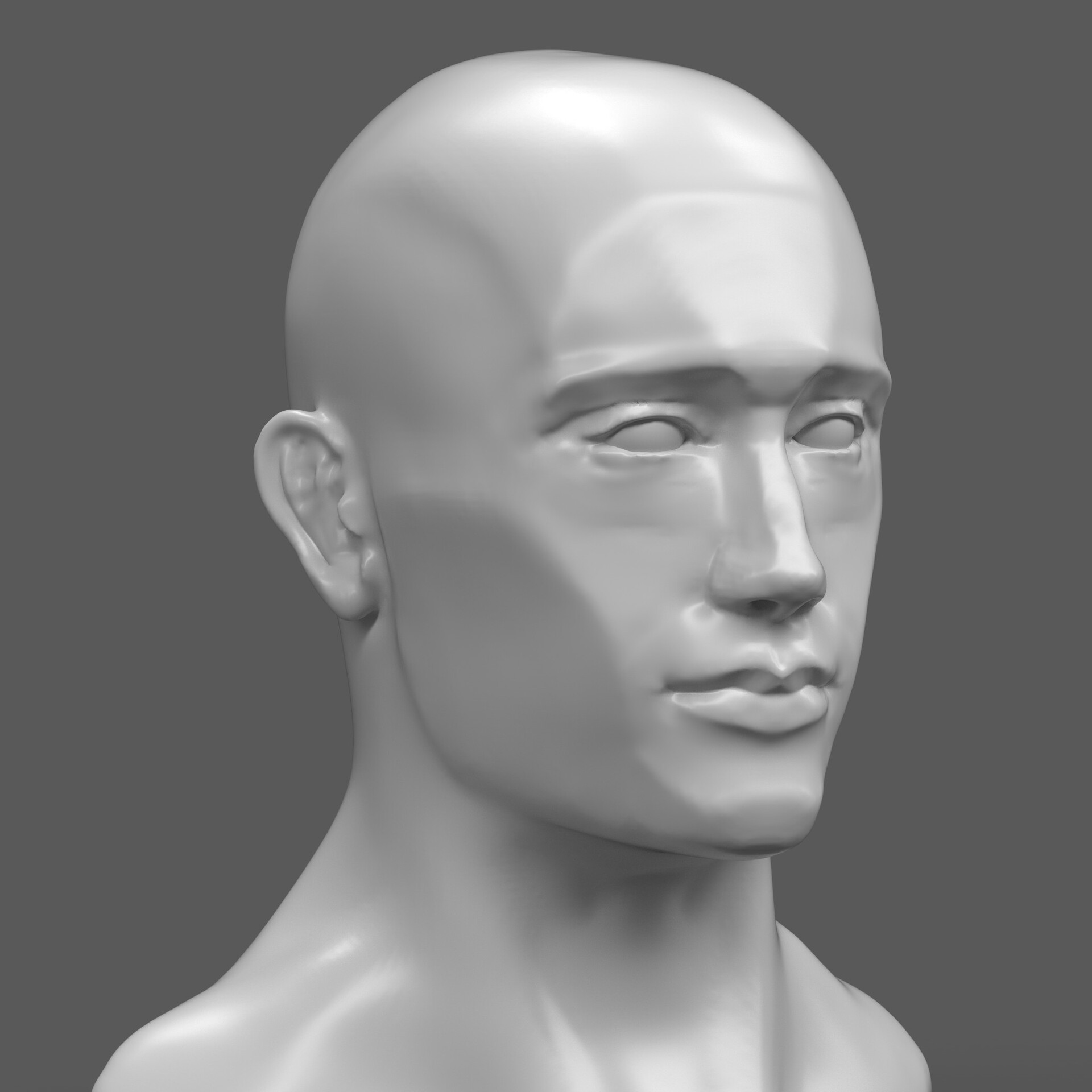ArtStation - Head Sculpt Practice - Stylized Male
