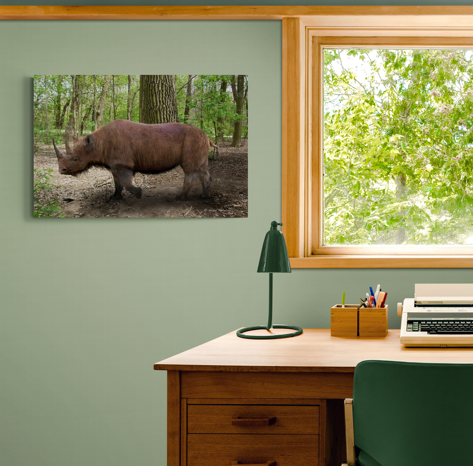 ArtStation - Woolly Merck's rhino large canvas wall art prints - Ice ...
