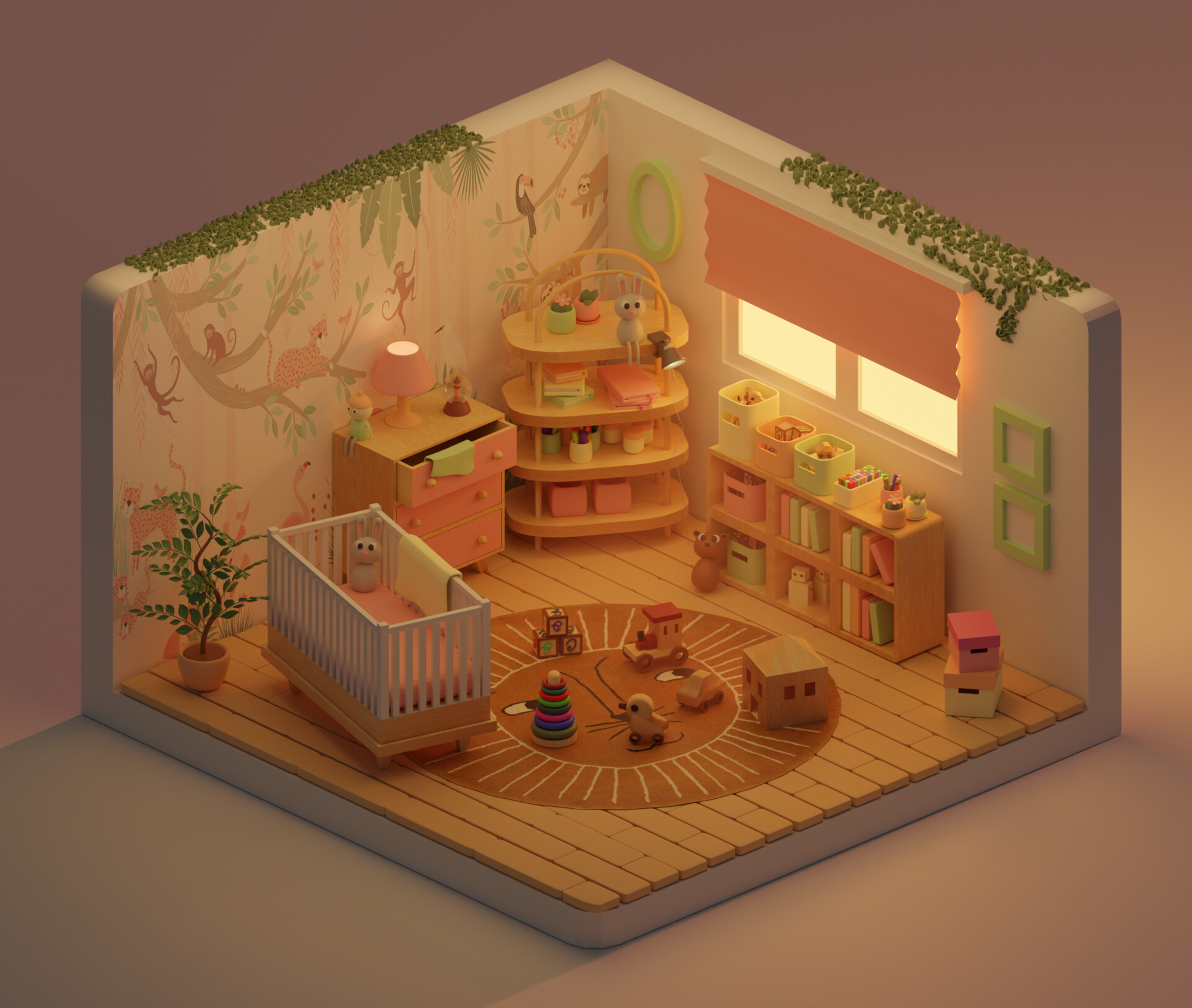 ArtStation - TODDLER LOW POLY ROOM