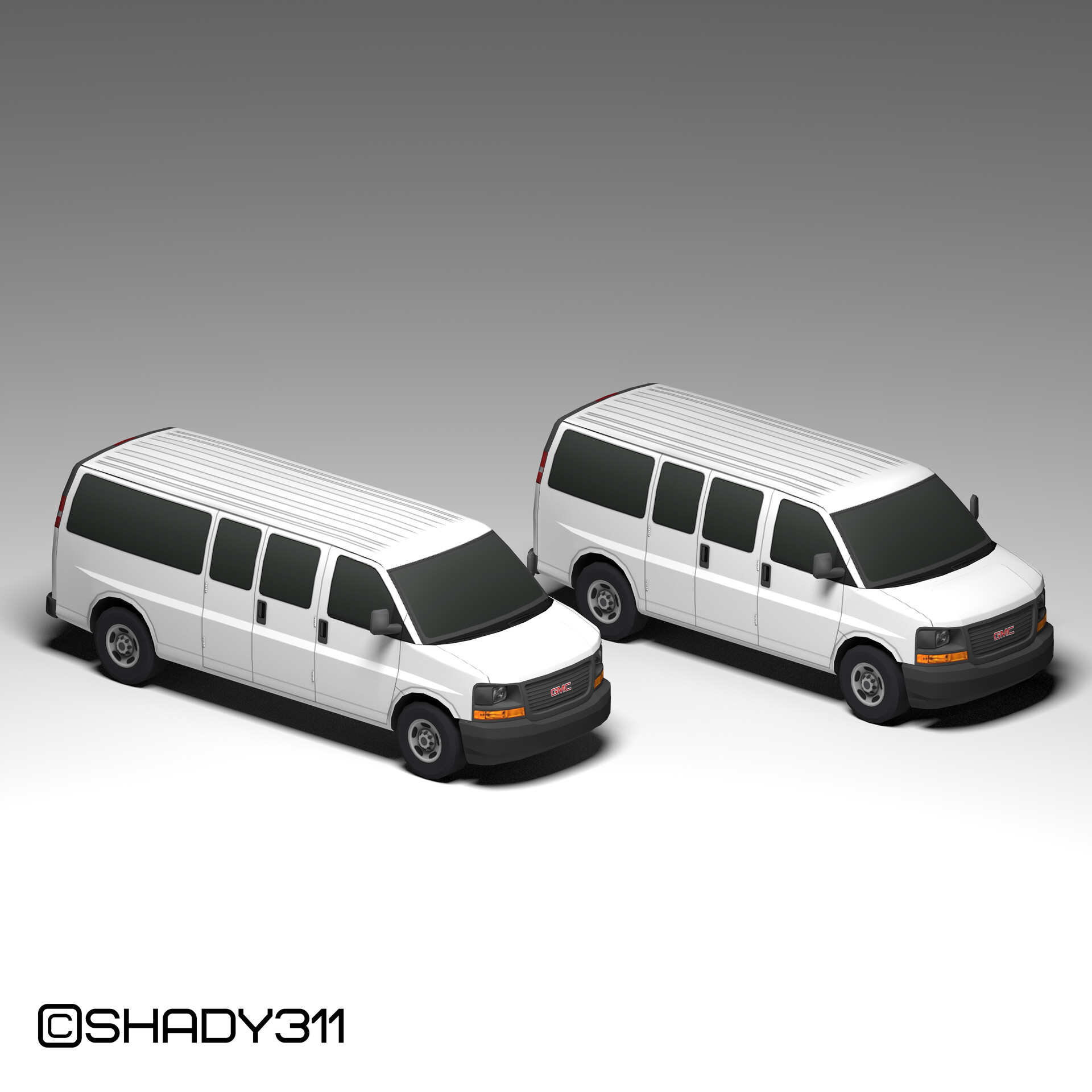 ArtStation - GMC Savana low poly