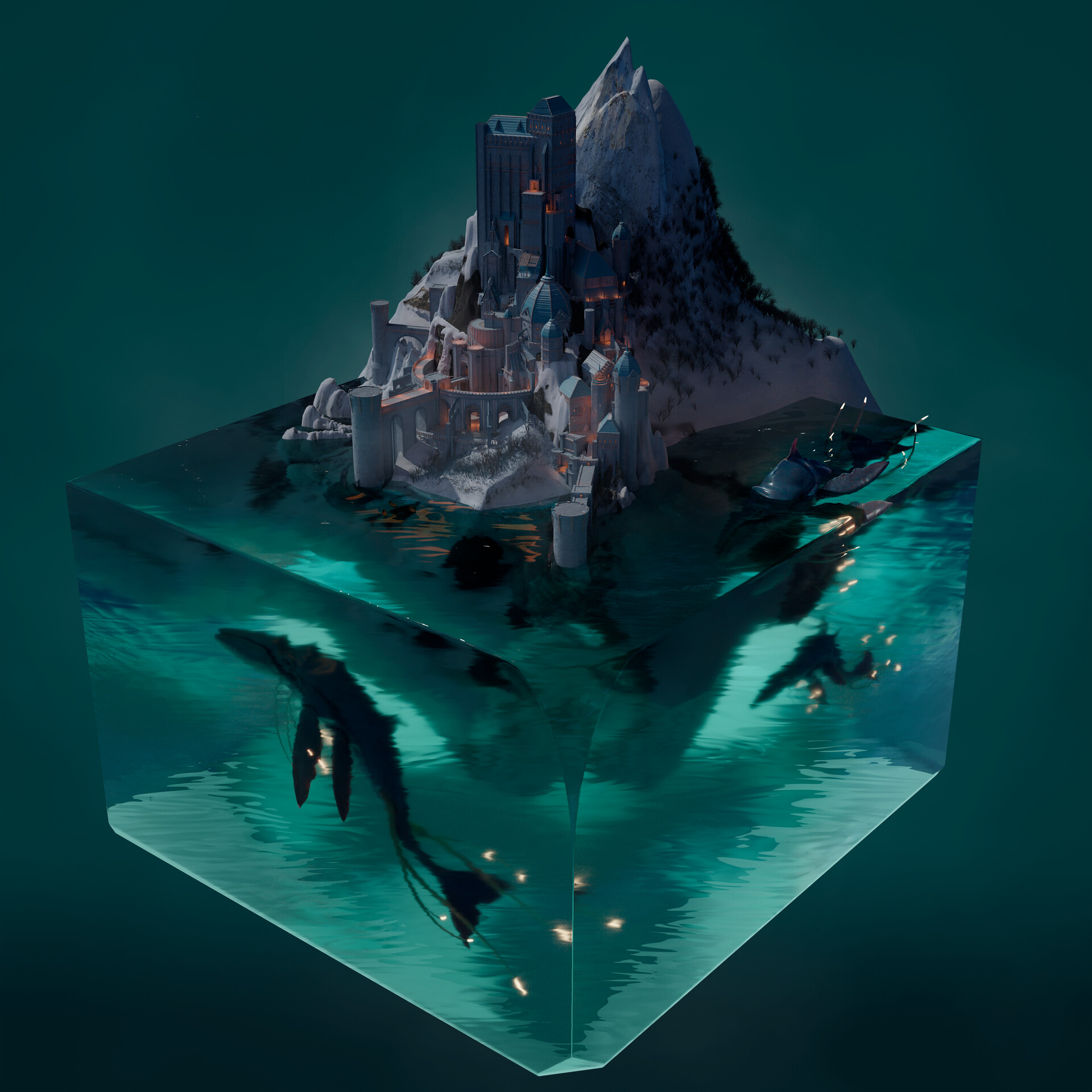 ArtStation - Iceberg castle