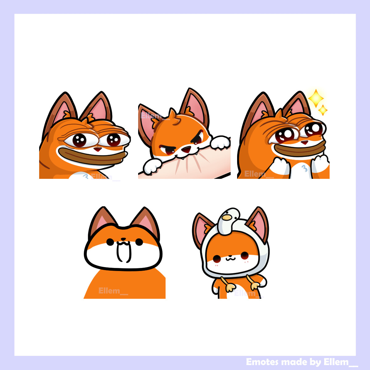 ArtStation - Twitch emotes commission for Larxa
