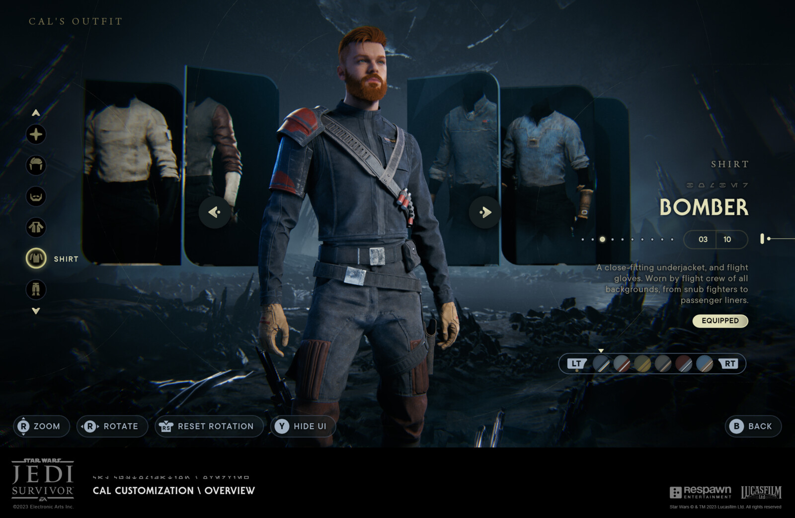 Jordan DeVries - STAR WARS Jedi: Survivor — Character Customization UI/UX