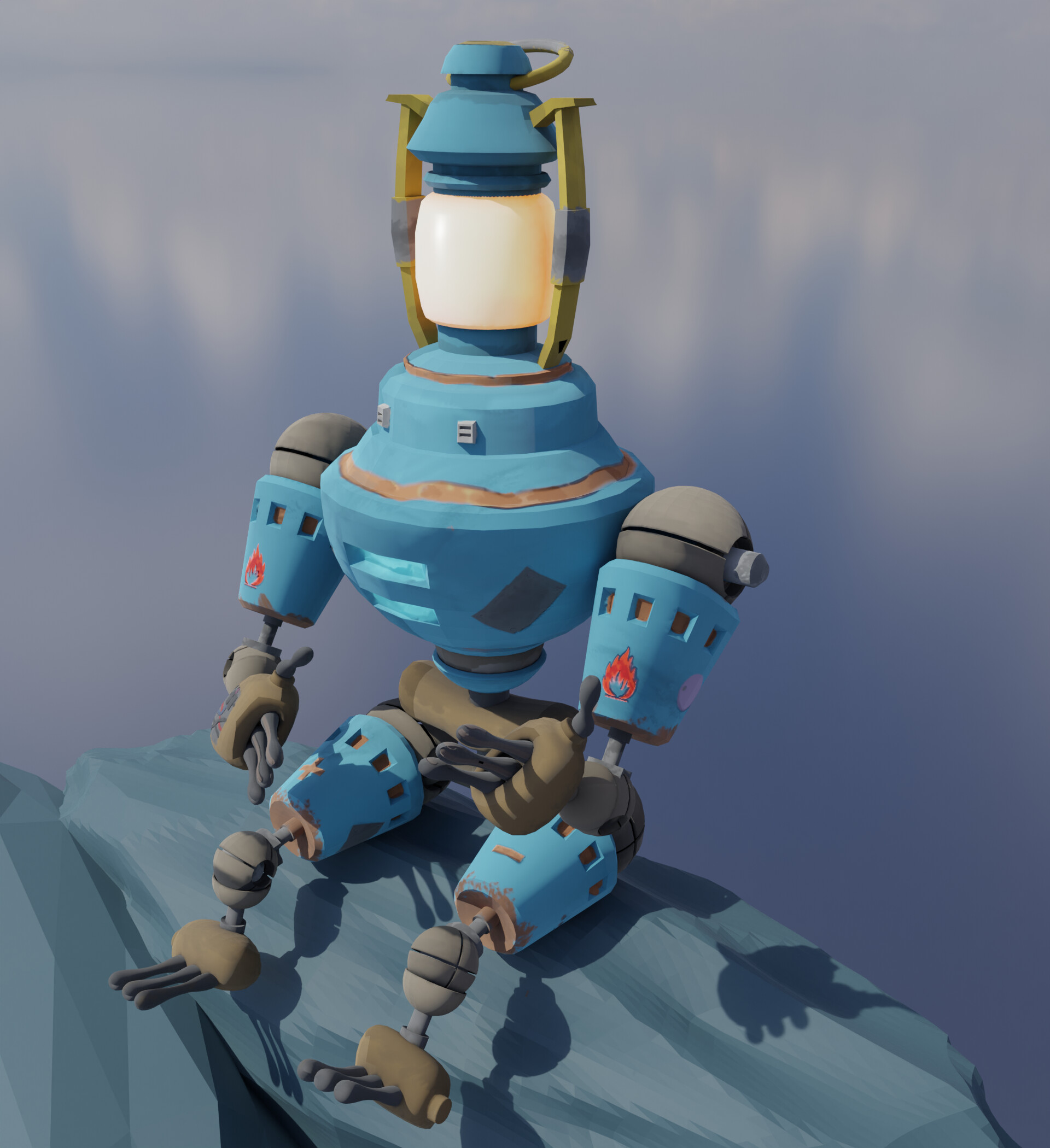 ArtStation - Lantern Robot (OC)