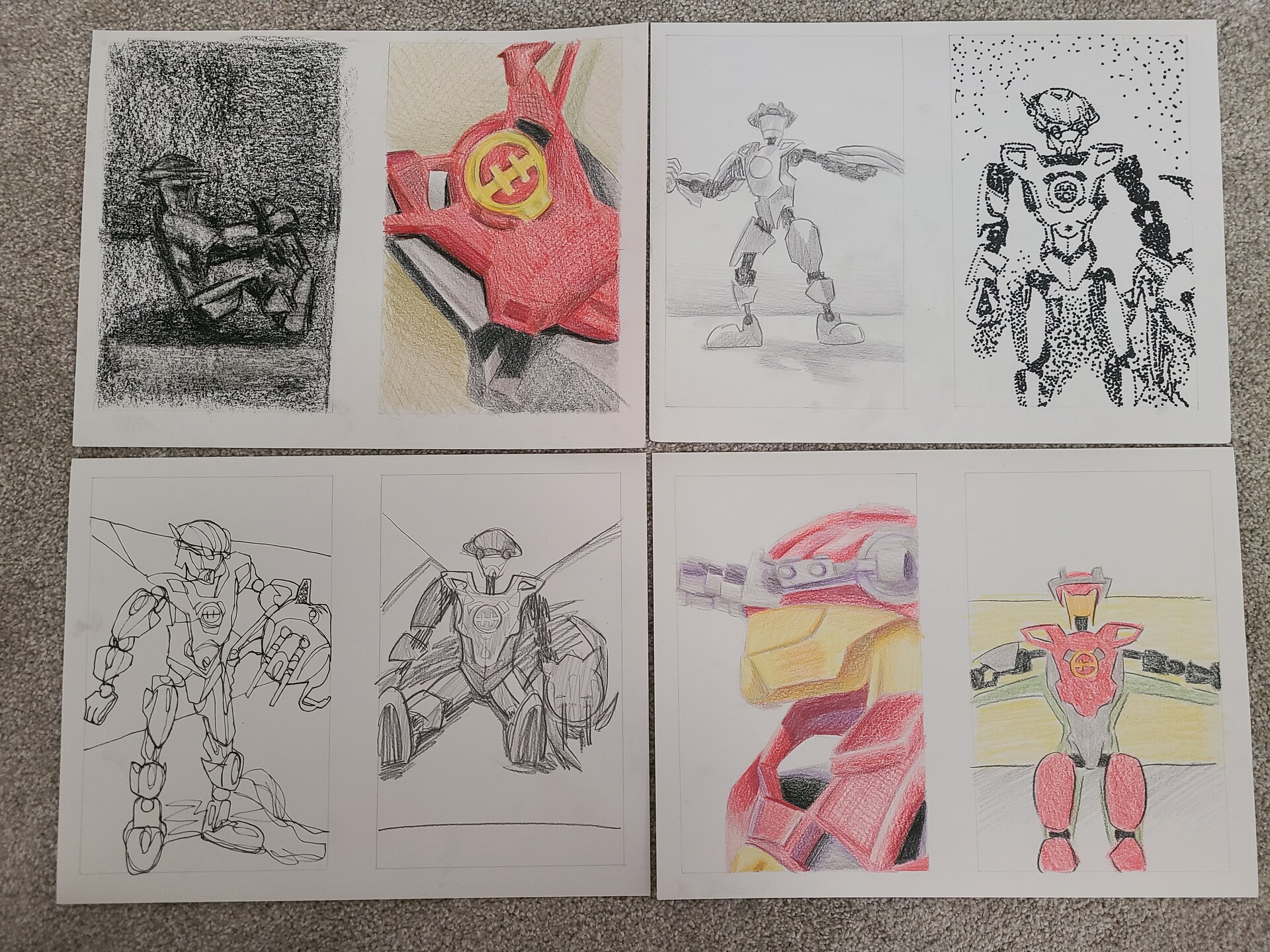 ArtStation - Hero Factory Figurine Shading Styles [Study]