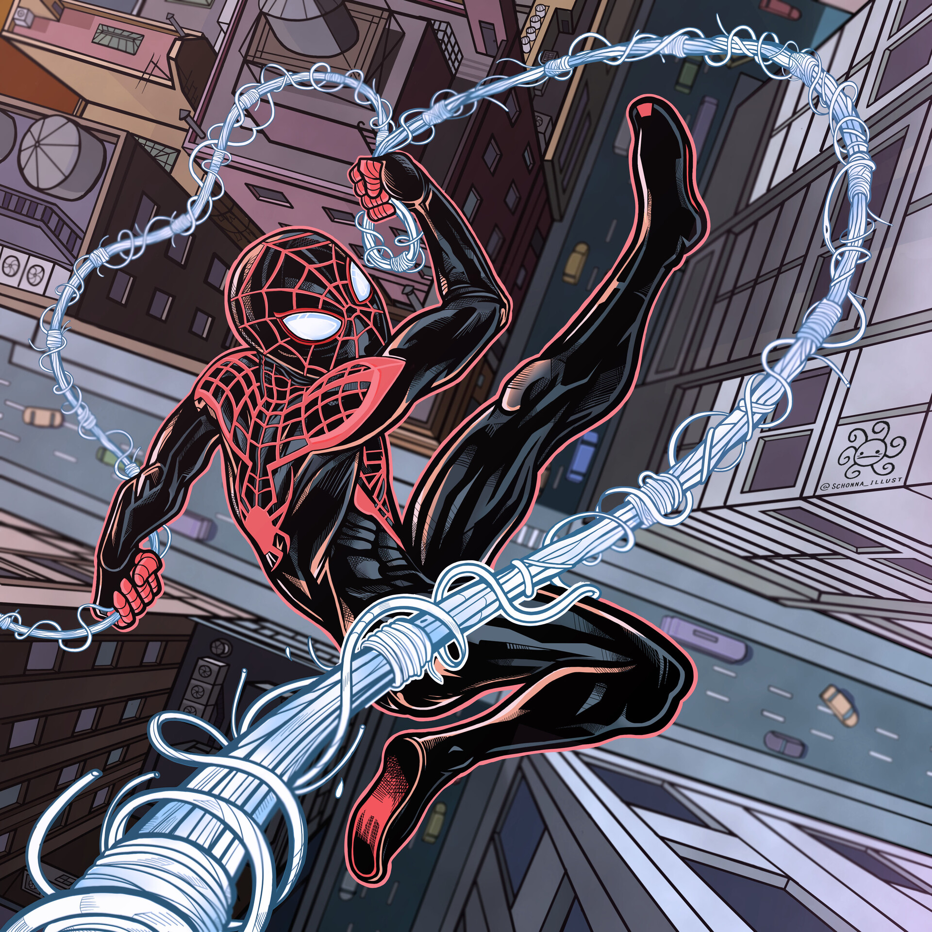 Ultimate Spiderman Miles Morales Art