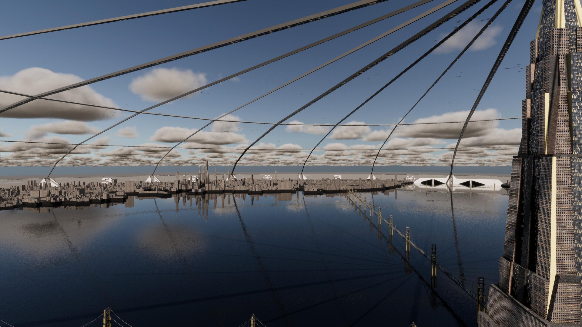 ArtStation - City under a dome & Buildings - Dieselpunk / Decopunk