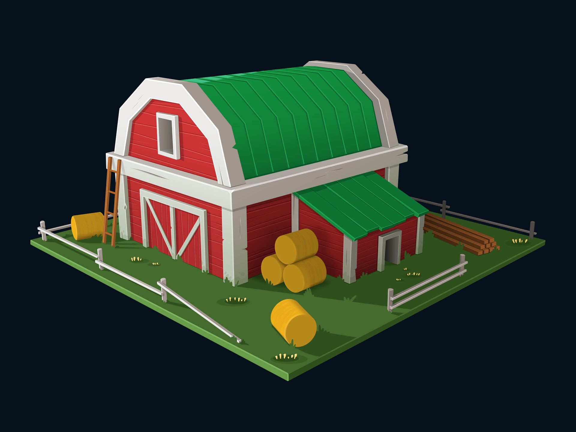 ArtStation - Farm concept art.Mobile game.