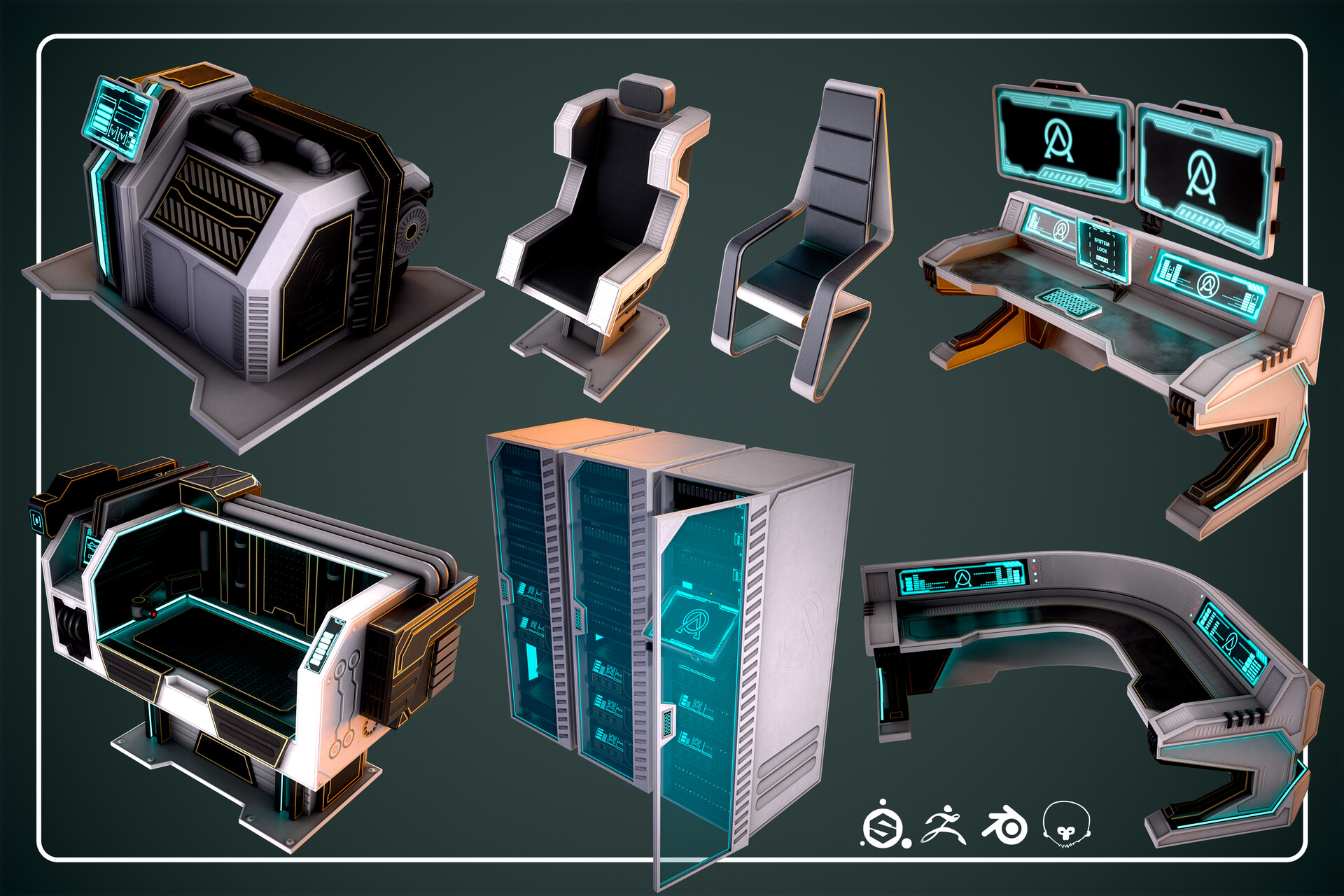 ArtStation - Sci-fi lab asset